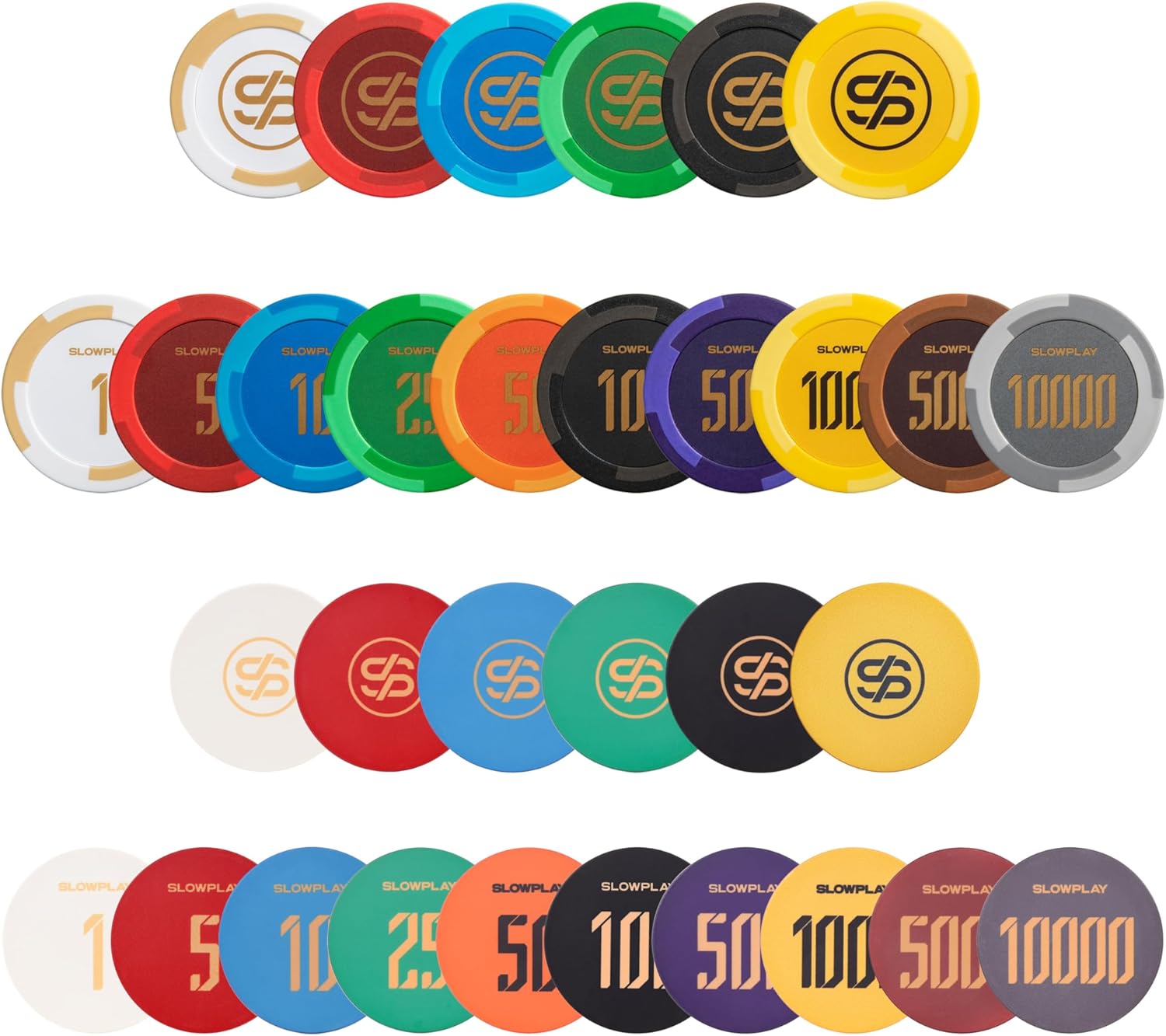 Amazon.com : SLOWPLAY Poker Chip Sample Set | Godel Clay Poker Chips ...