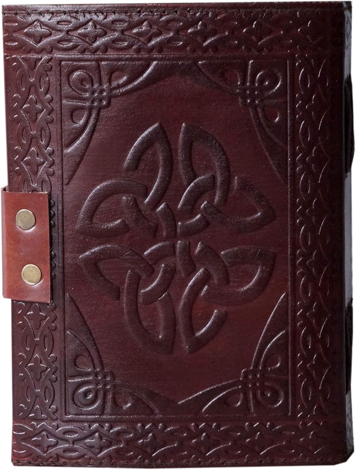 Leather Witch Journal Pentagram 7 x 5 Inch Stone with Triple Moon ...