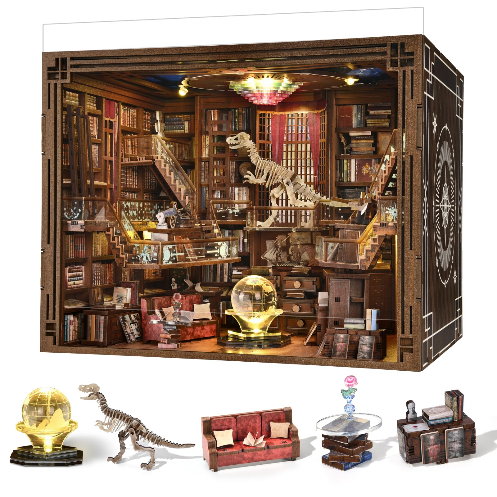 Snapklik.com : MiniCity Book Nook Kit, DIY Miniature Dollhouse Booknook ...