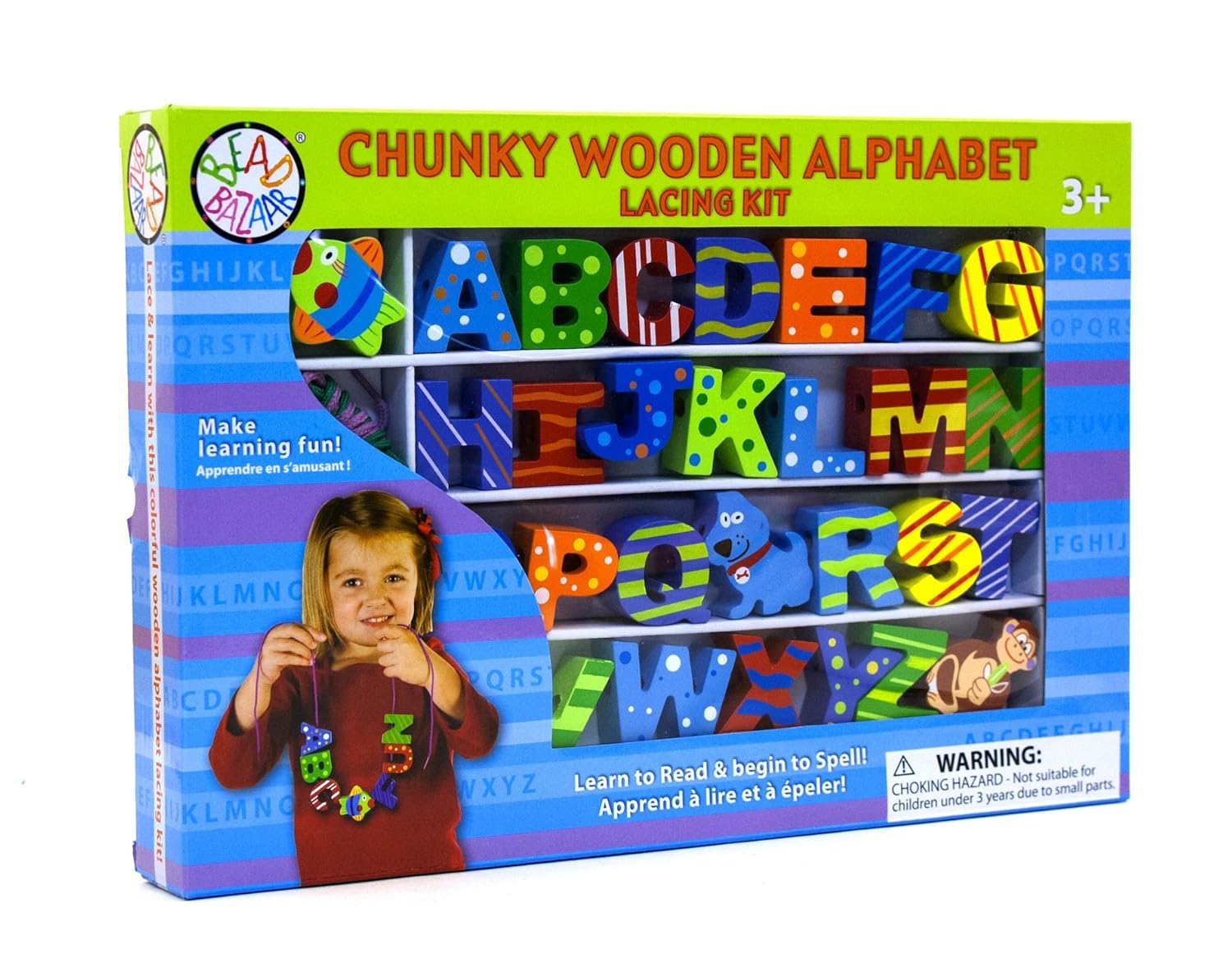 Buy Bead Bazaar Alphabet Lacing Kit Online at Low Prices in India ...