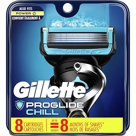 Amazon.com: Gillette ProGlide Chill Mens Razor Blade Refills, 8 Count ...