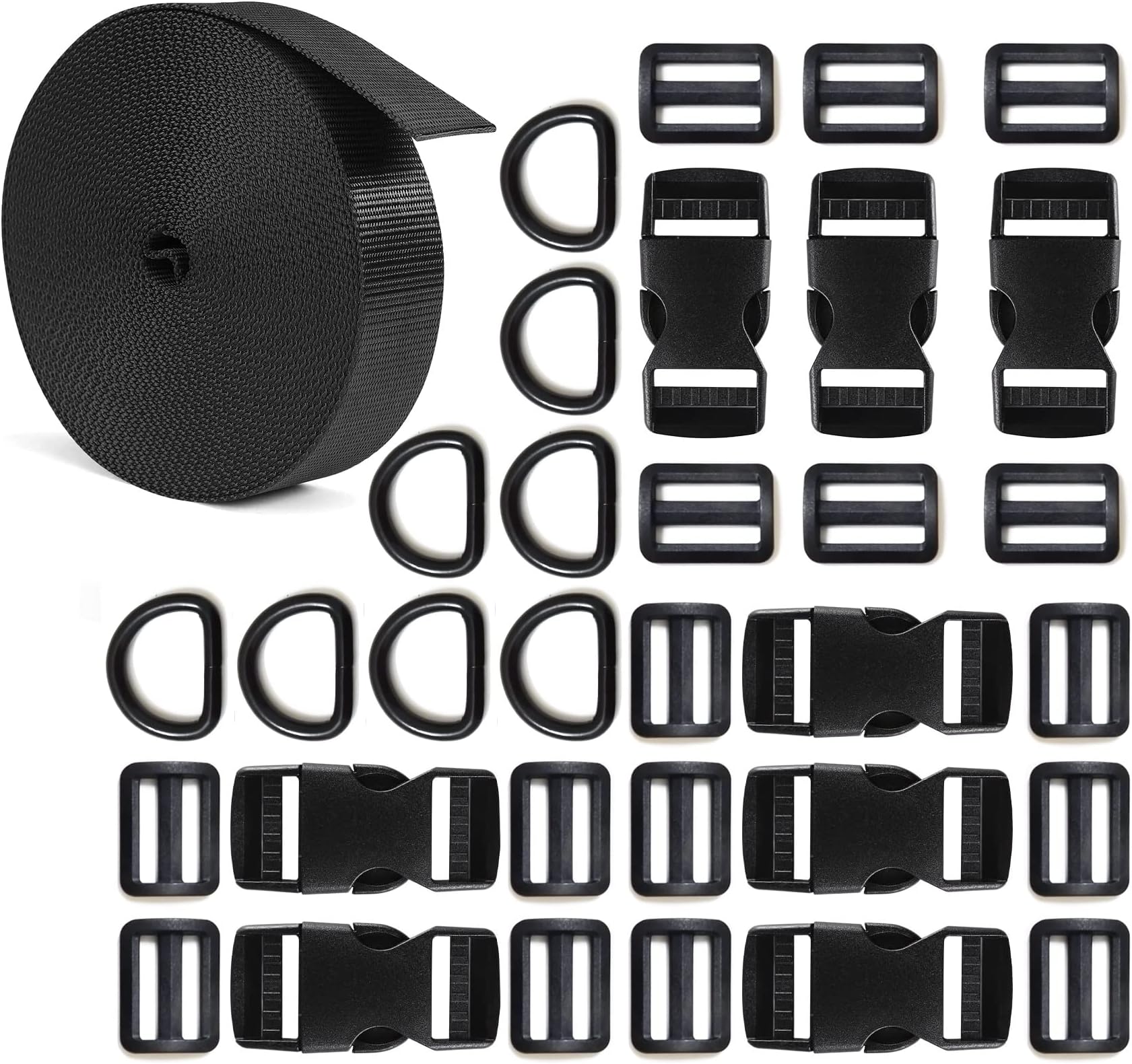 Amazon.com: 10pcs Plastic Snap Hooks 1"(25.5mm) Backpack Strap Buckles ...