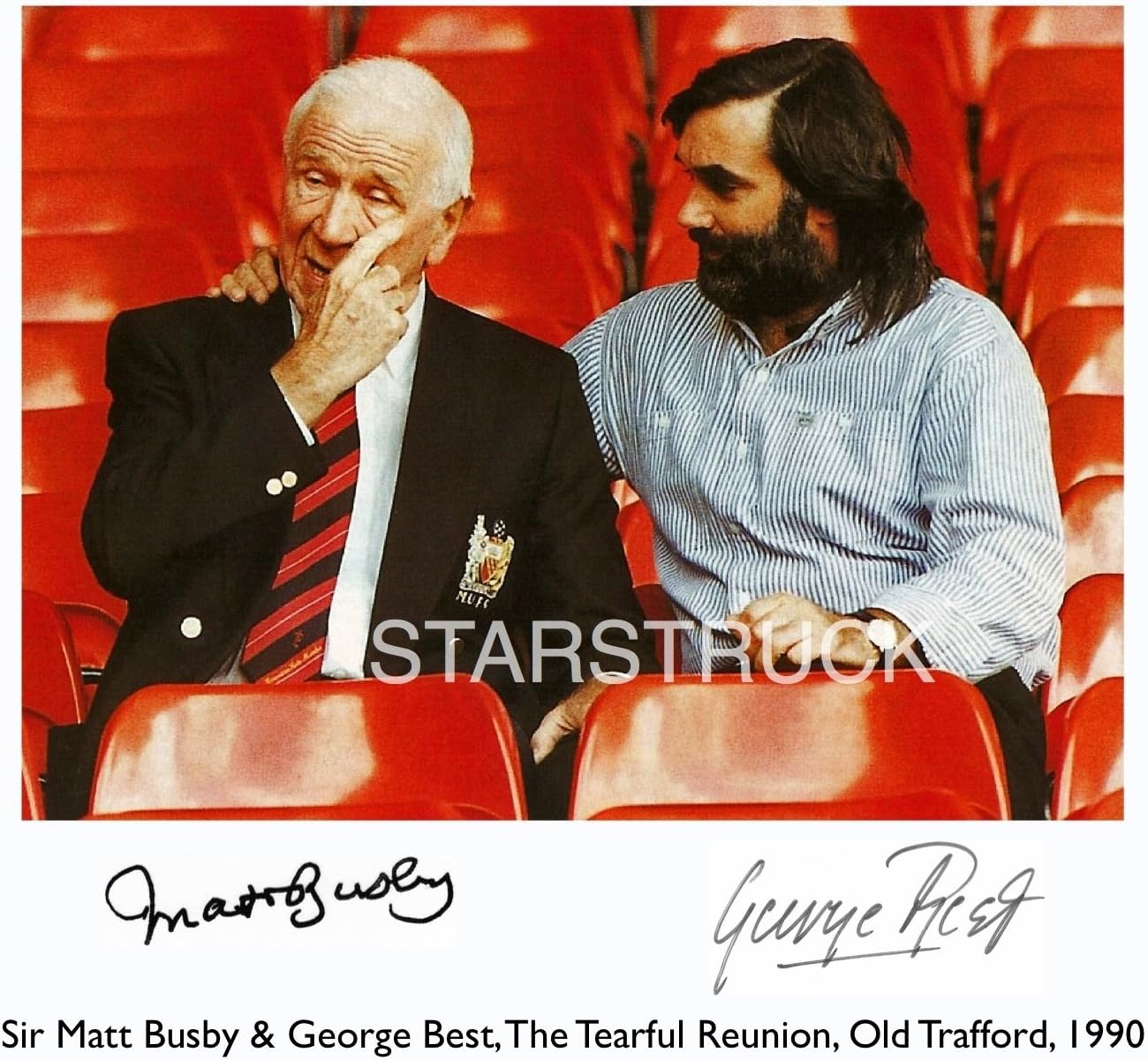 Manchester United FC Legends George Best and Matt Busby Signed (Pre ...