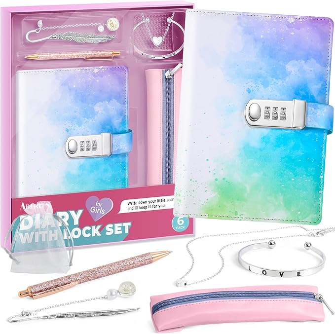 Amazon.com: Girls Diary with Lock Kit, Gifts for Girls Age of 8 9 10 11 ...
