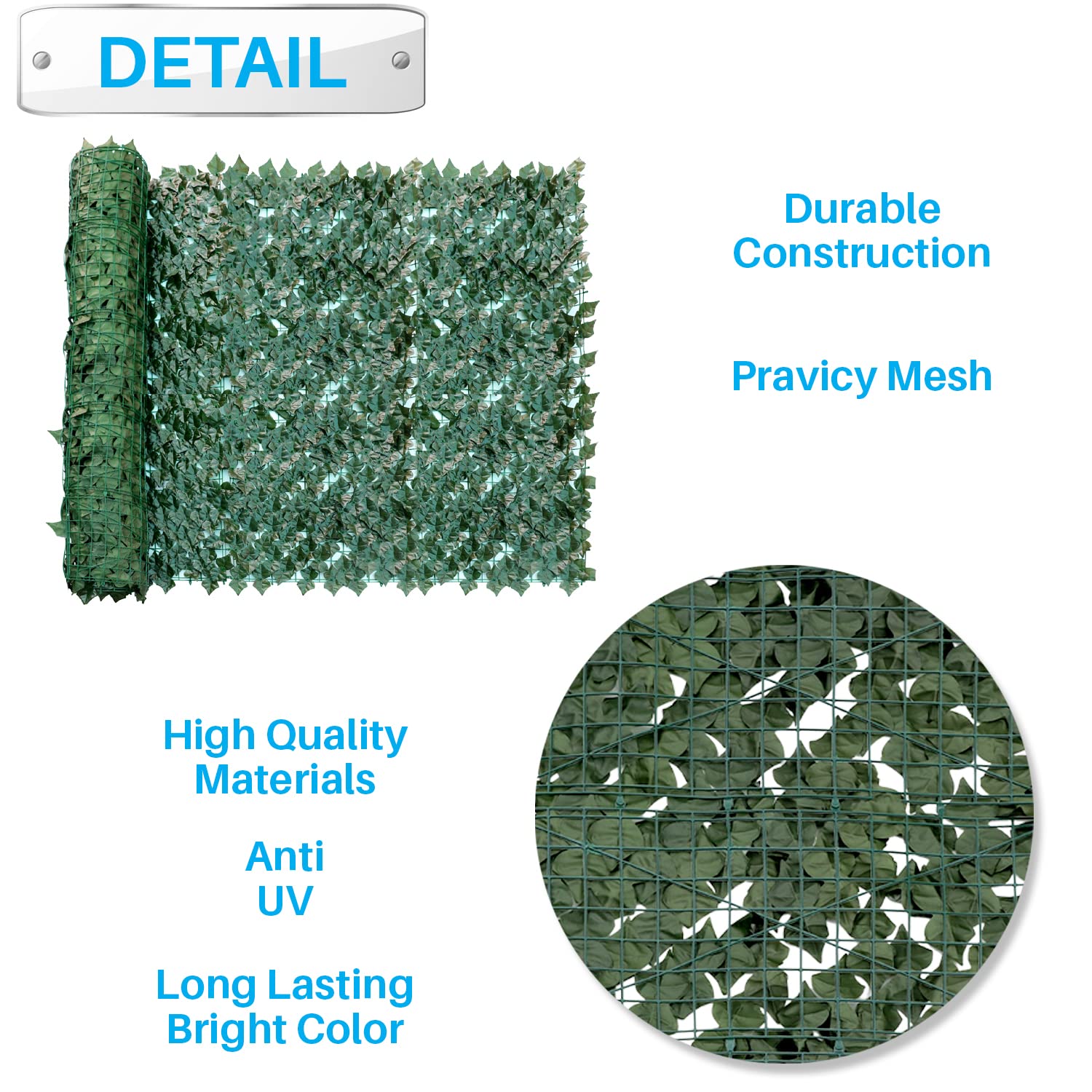 Snapklik.com : Patio Paradise 6 X 8 Faux Ivy Privacy Fence Screen Dark ...