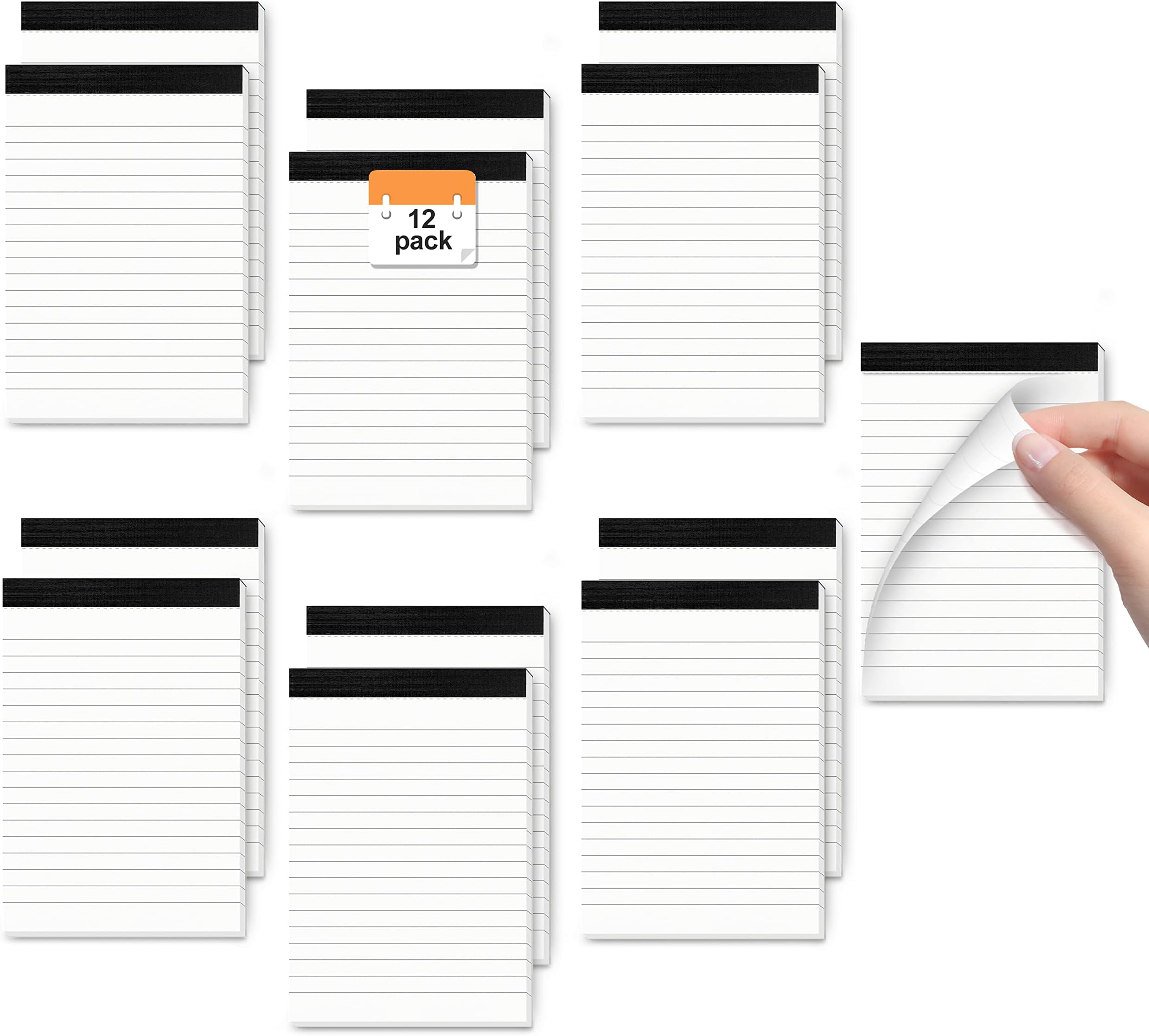 Amazon.com : 12 Pack 4 x 6 Inch Note Pad for Office Small Notepads for ...