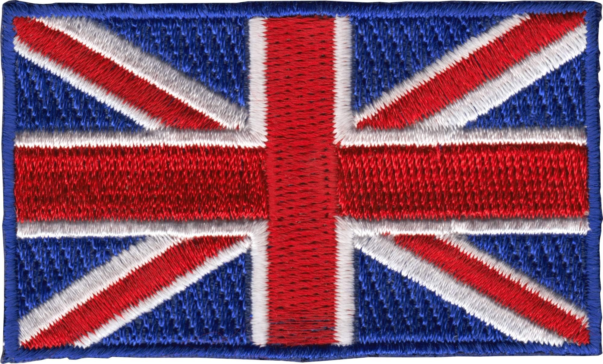 Amazon.com: British Flag - 2.5" x 1.5" - Embroidered Iron On Patch