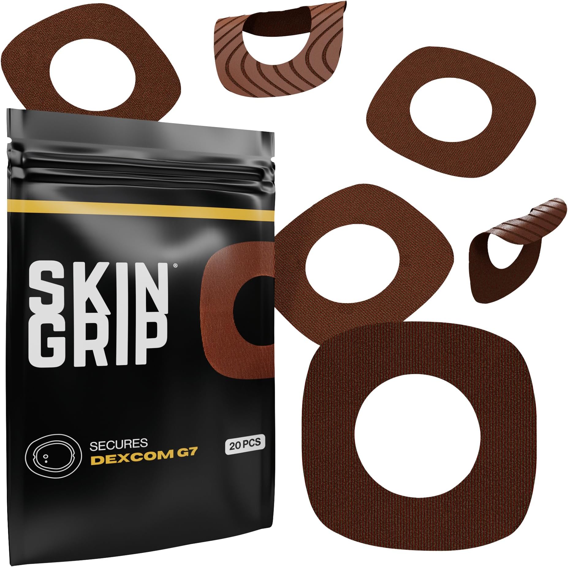 Amazon.com: Skin Grip Adhesive Patches for Dexcom G7 CGM with Cutout ...
