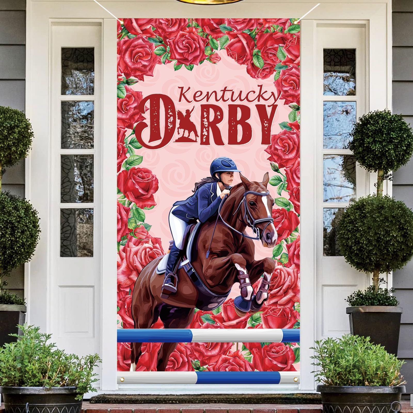 Amazon.com : Kentucky Derby Horse Racing Game Door Cover Kentucky Derby ...