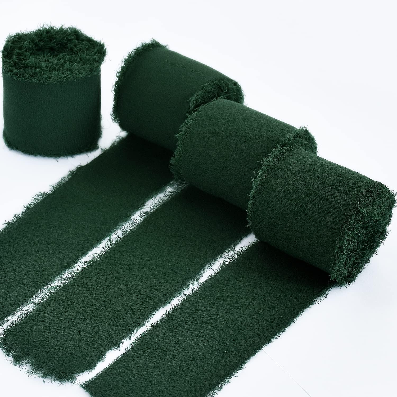 Amazon.com: TONIFUL 4 Rolls Silk Chiffon Ribbon, 1-1/2 Inch x 22yds ...