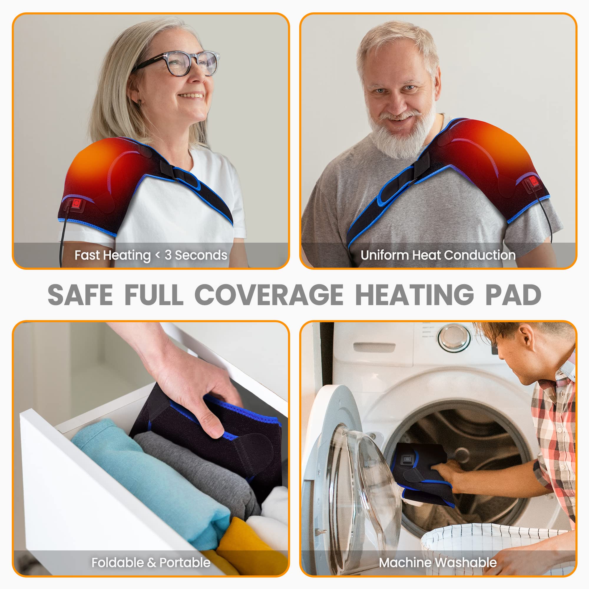 Snapklik.com : Shoulder Heating Pad For Rotator Cuff Pain Relief
