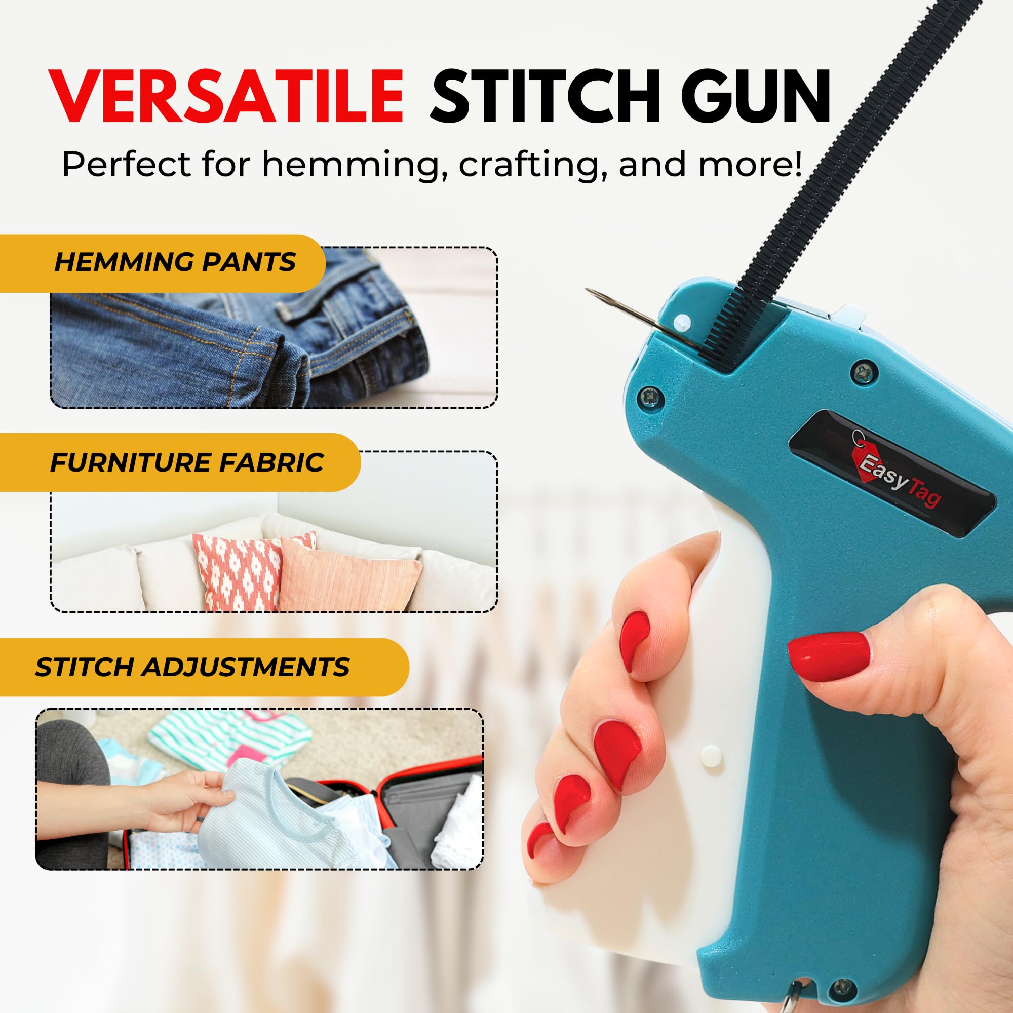 Garment Label Gun Clothing Tagging Gun Kit With 2000 Fasteners - Easy ...