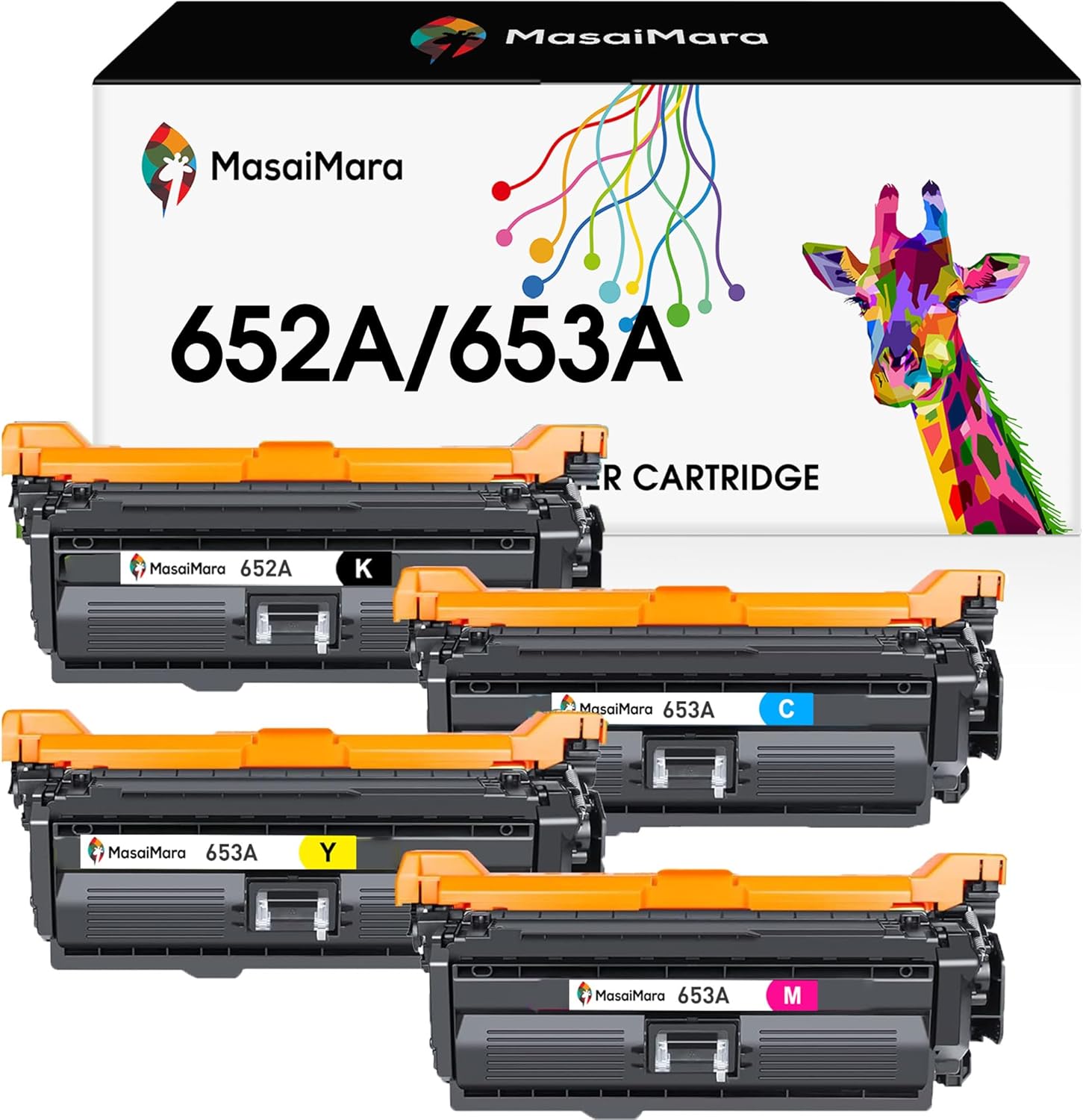 Amazon.com: MasaiMara Compatible Toner Cartridges for HP 652A 653A 652X ...