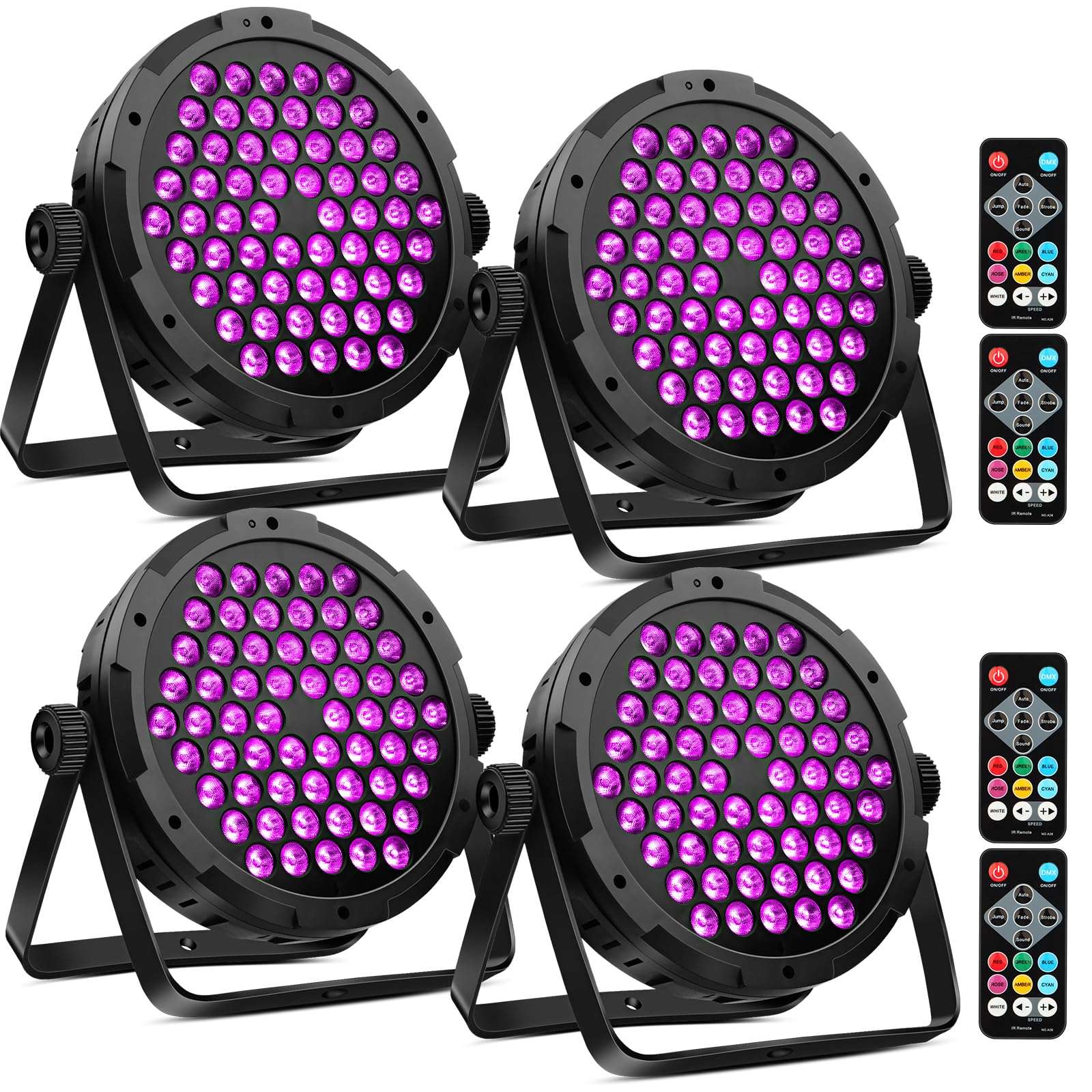 Amazon.com: 60 LED Par Lights DMX - 90W RGB Stage DJ Par Light Remote ...
