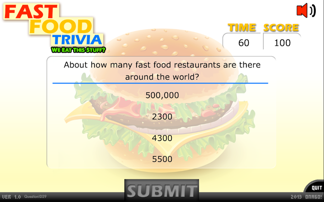 Shocking Fast Food Trivia - App on Amazon Appstore