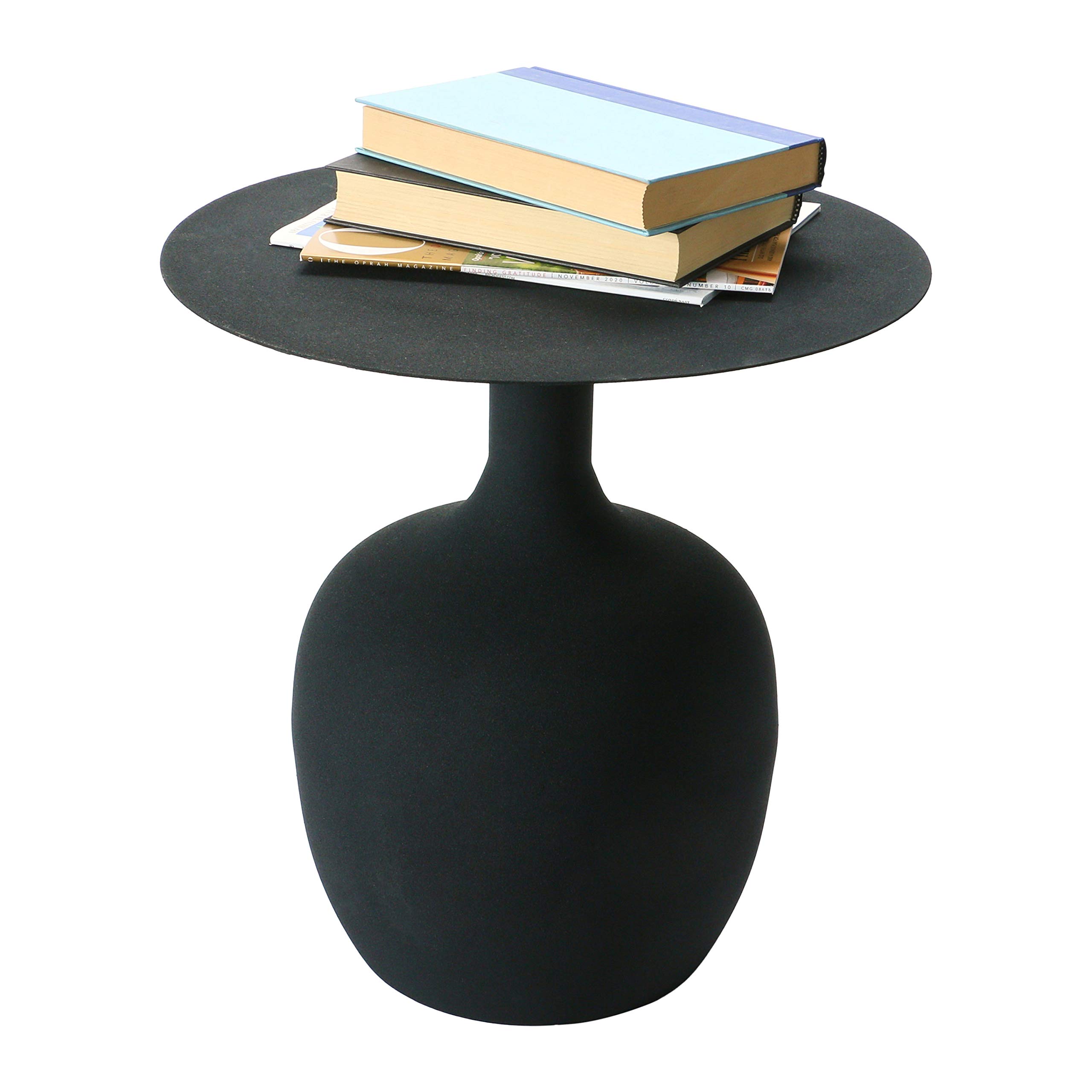 Creative Co-Op Metal Textured, Black, KD Table