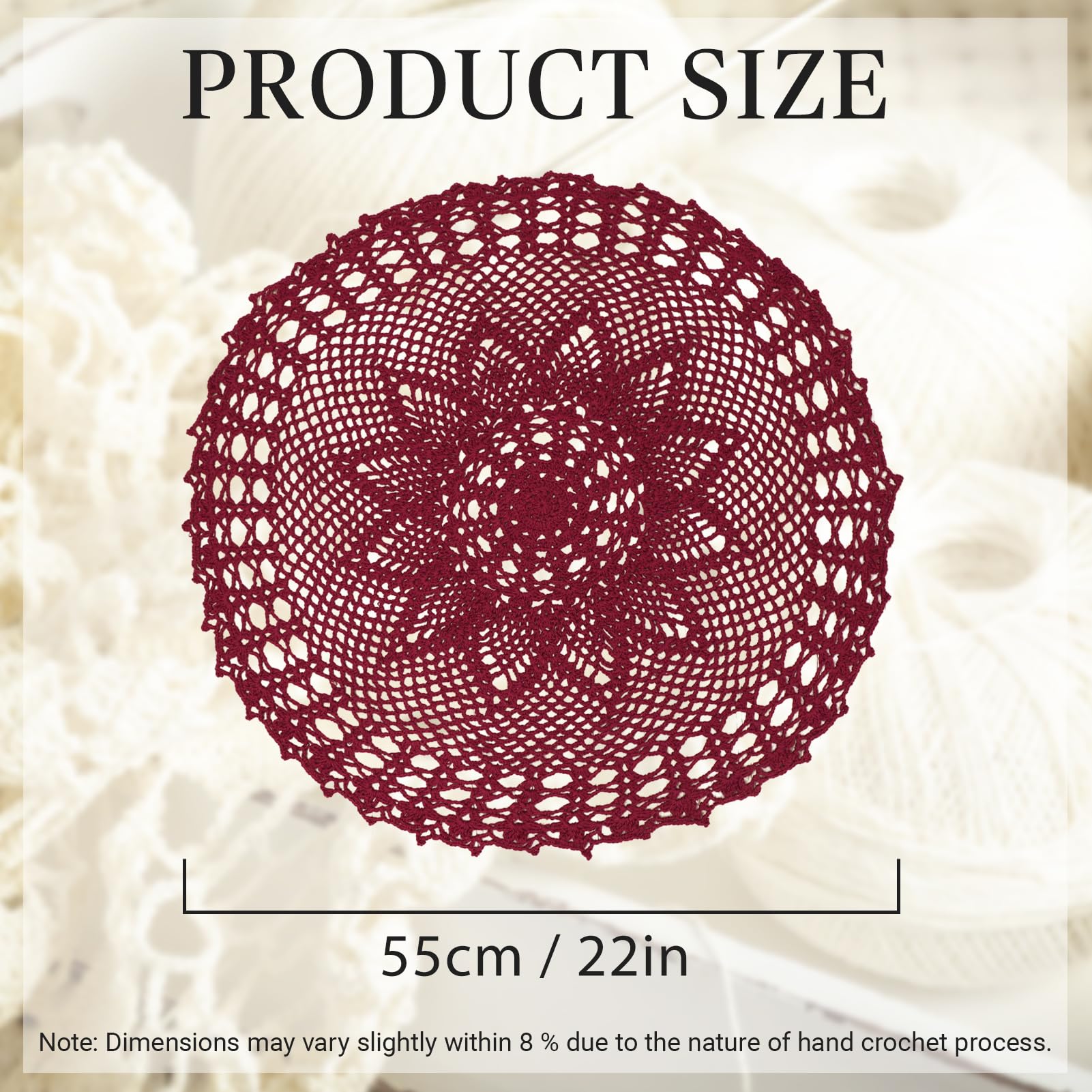 Snapklik.com : Kilofly Handmade Crochet Cotton Lace Table Sofa Doily