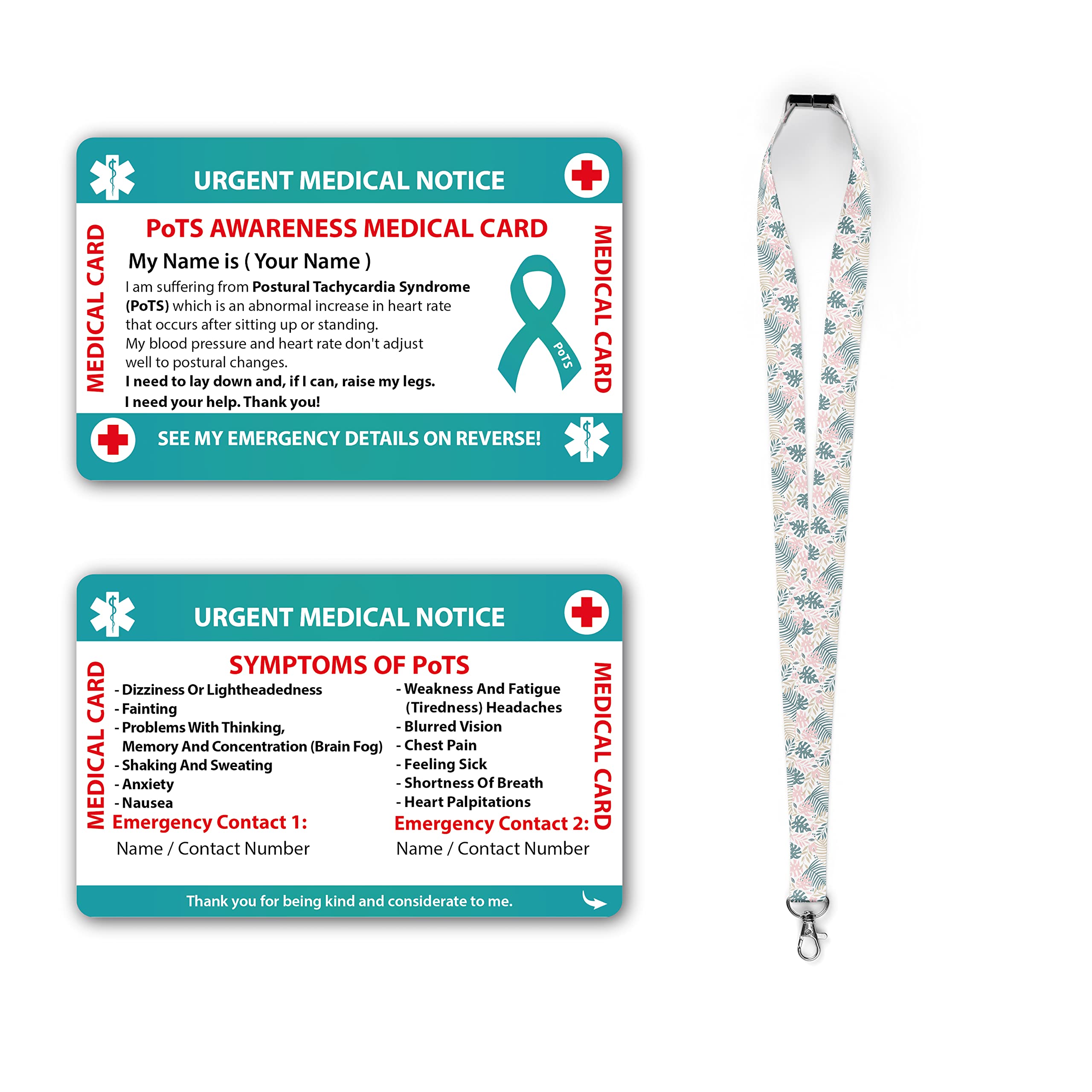 Buy Postural orthostatic Tachycardia Syndrome Awareness Medical Card ...