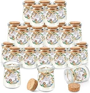 Amazon.com: Threlaco 20 Pcs Jungle Animals Baby Shower Favors Party Candle Lavender Scented ...