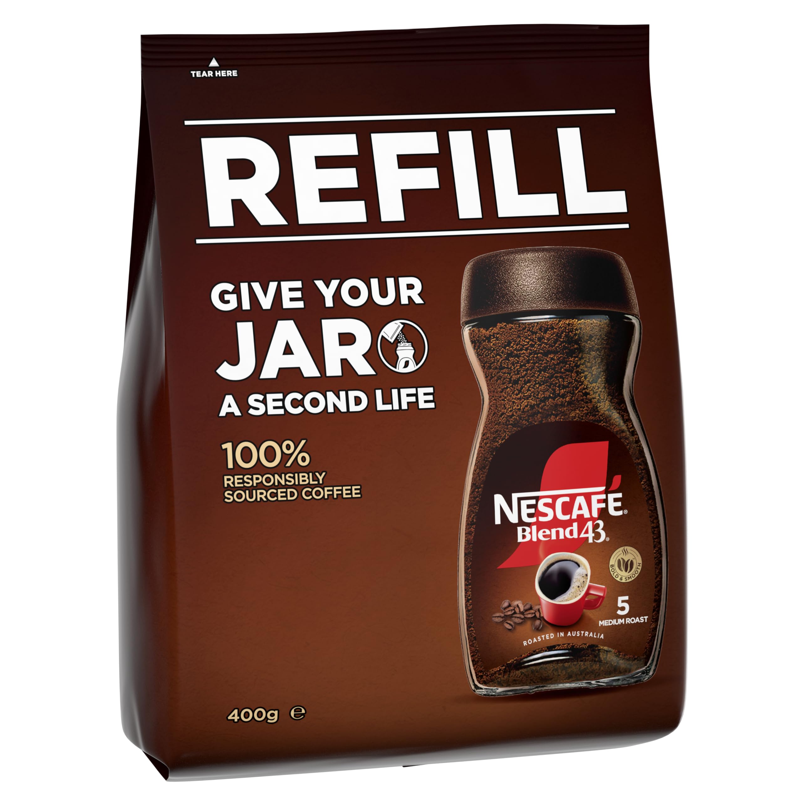 NESCAFÉ Blend 43 Instant Coffee Refill 400 g : Amazon.com.au: Pantry ...