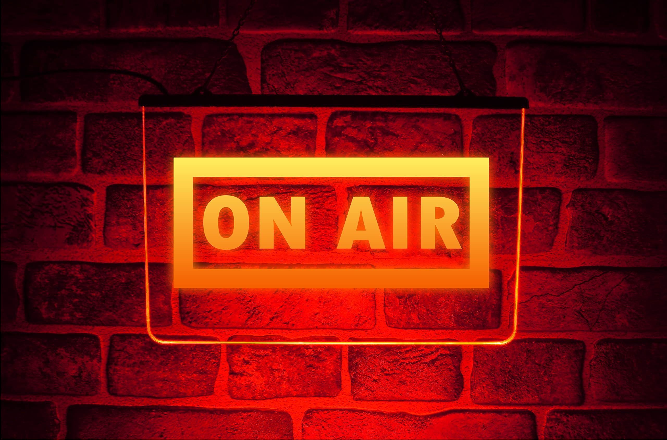 On Air LED Neon Light Up Sign | Hanging Wall Display for Music ...