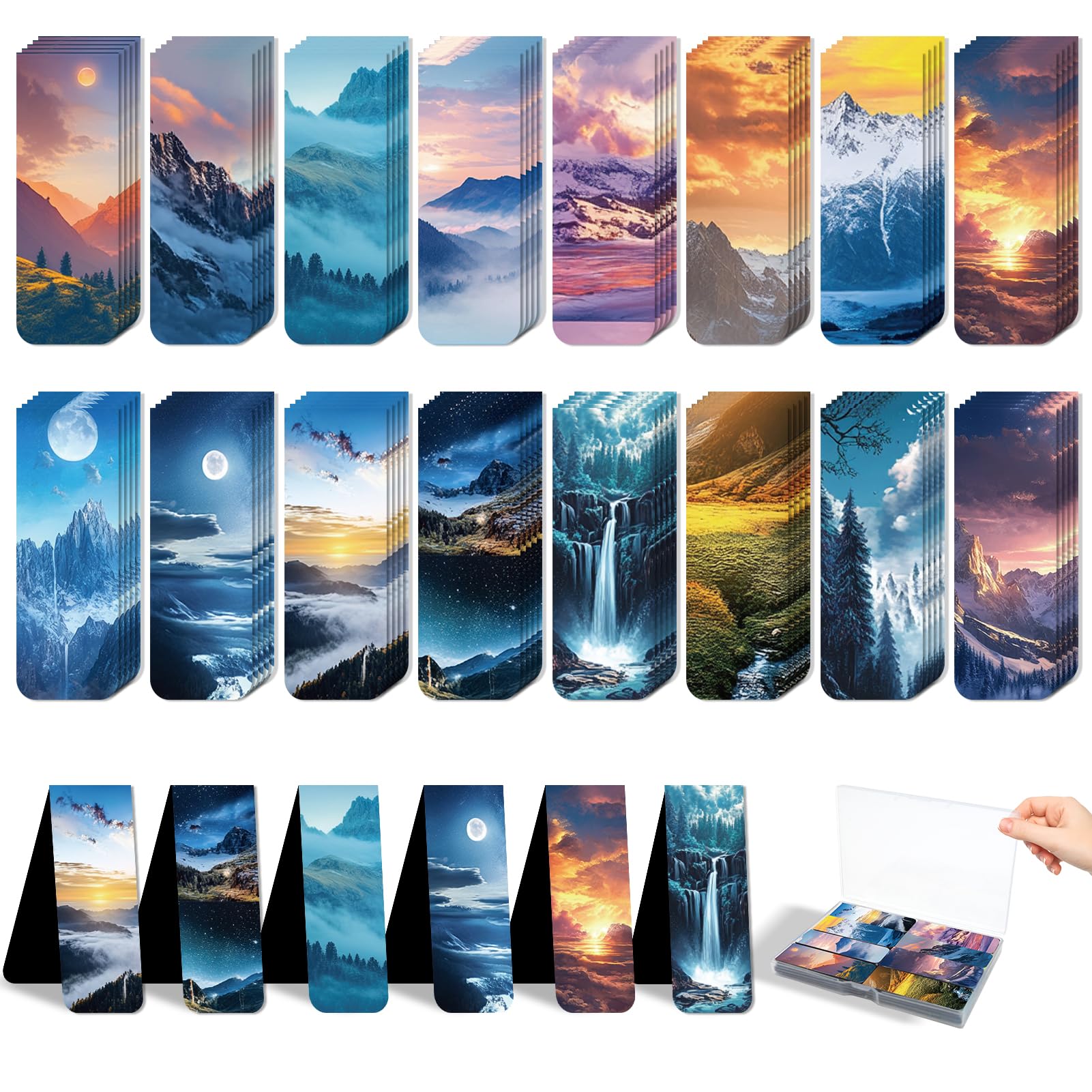 Amazon.com: 48 Pieces Magnetic Bookmarks Magnet Page Markers - Book ...