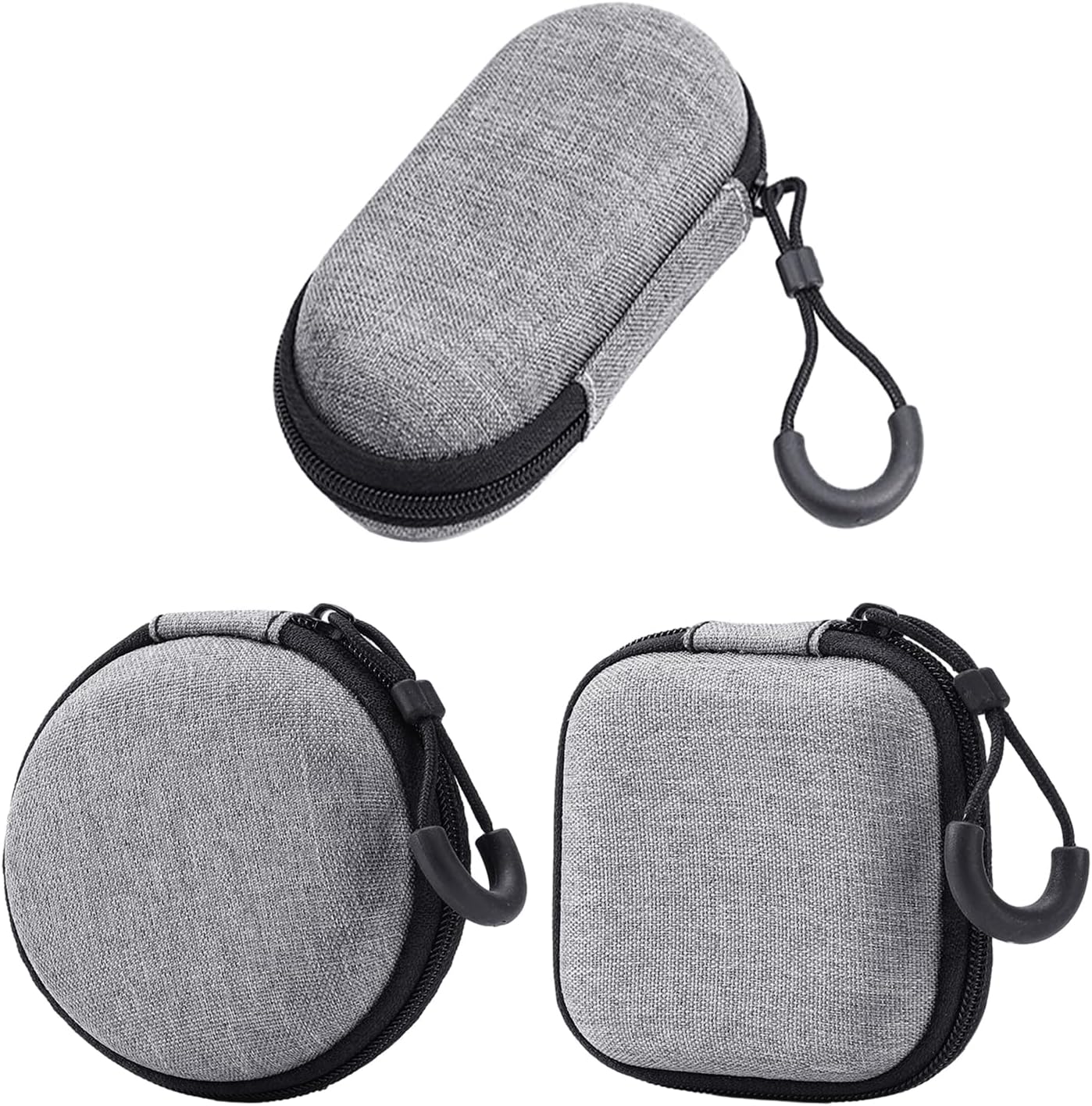 3 Portable Hard Shell Gray Headphone Case over Ear, Perfect for Storing ...