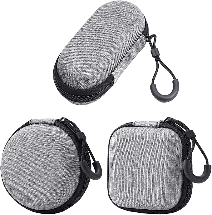 3 Portable Hard Shell Gray Headphone Case over Ear, Perfect for Storing ...