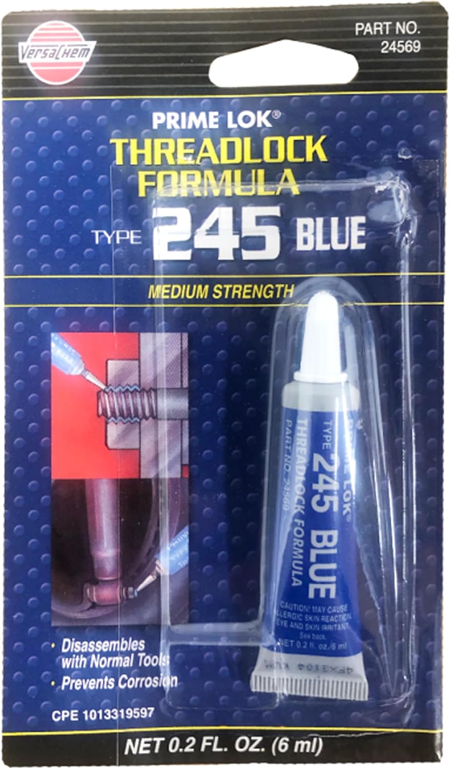 Amazon.com: VERSACHEM 245 Blue THREADLOCK Medium Strength Thread Lock ...