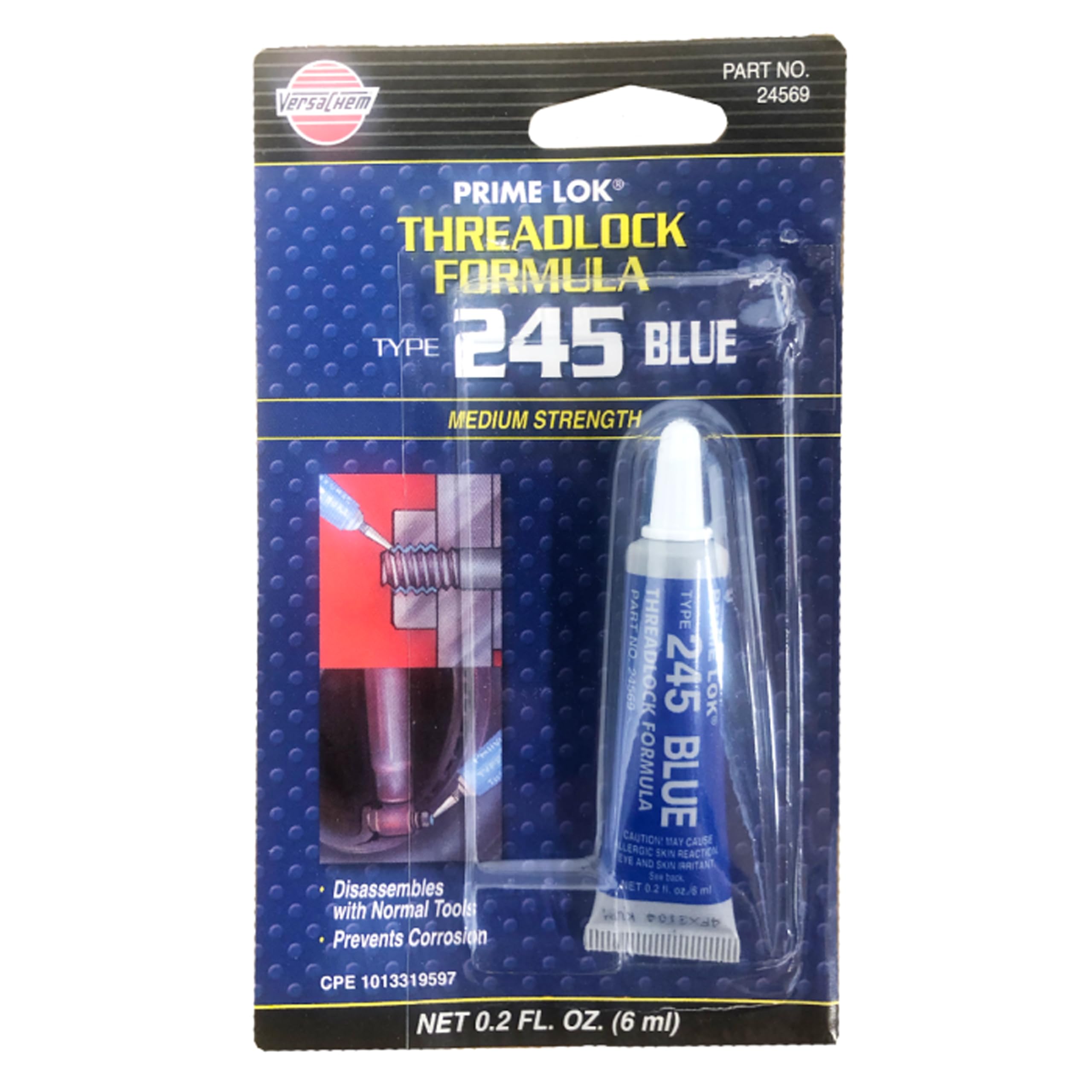 Amazon.com: VERSACHEM 245 Blue THREADLOCK Medium Strength Thread Lock ...