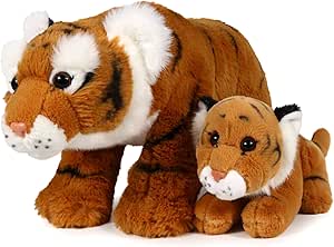 Amazon.com: Ice King Bear Tiger Mom and Baby Stuffed Animals Plush Toy ...
