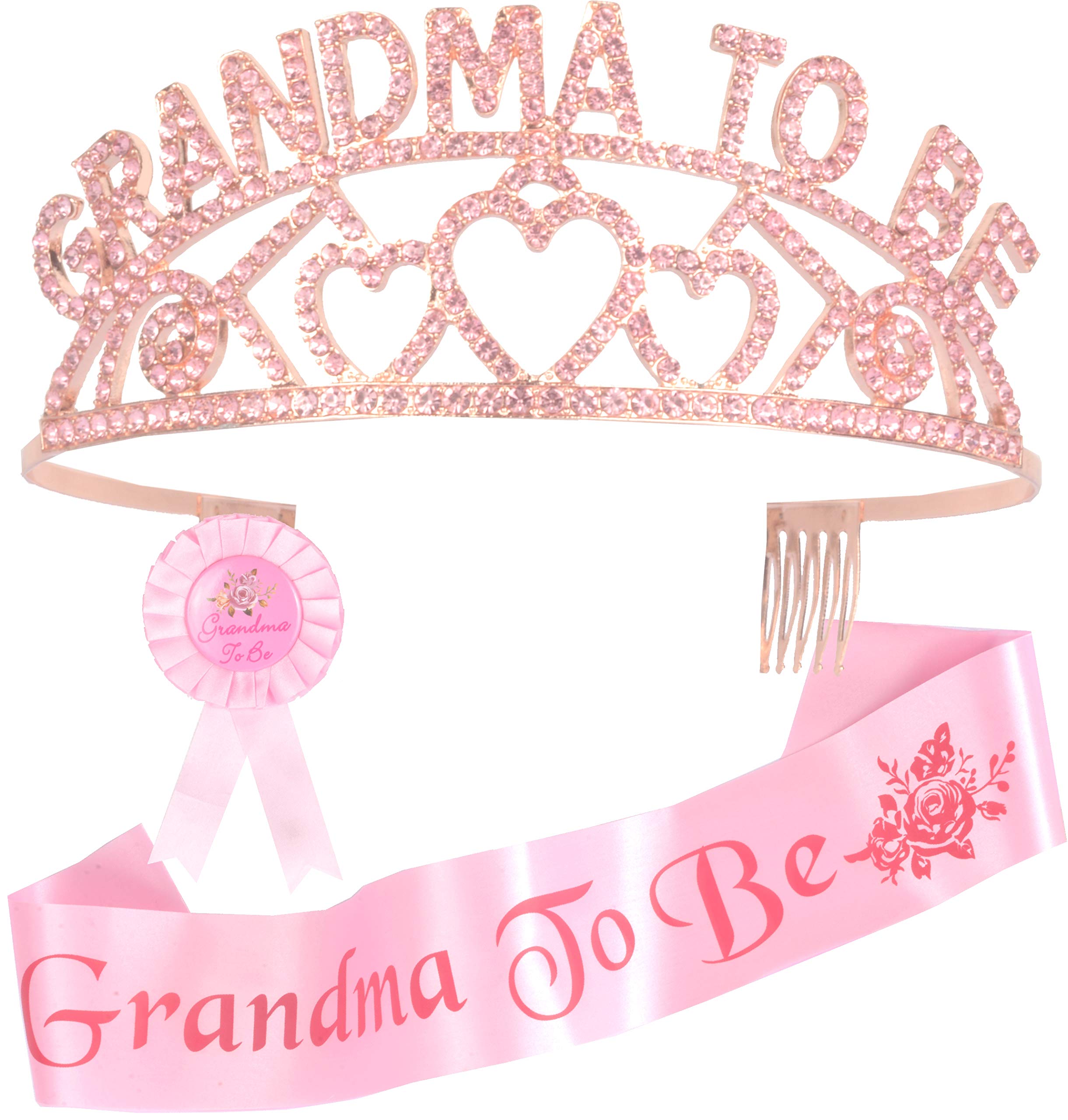 Buy Grandma To Be Crown Set, Grandma Sash, Baby Shower Grandson ...
