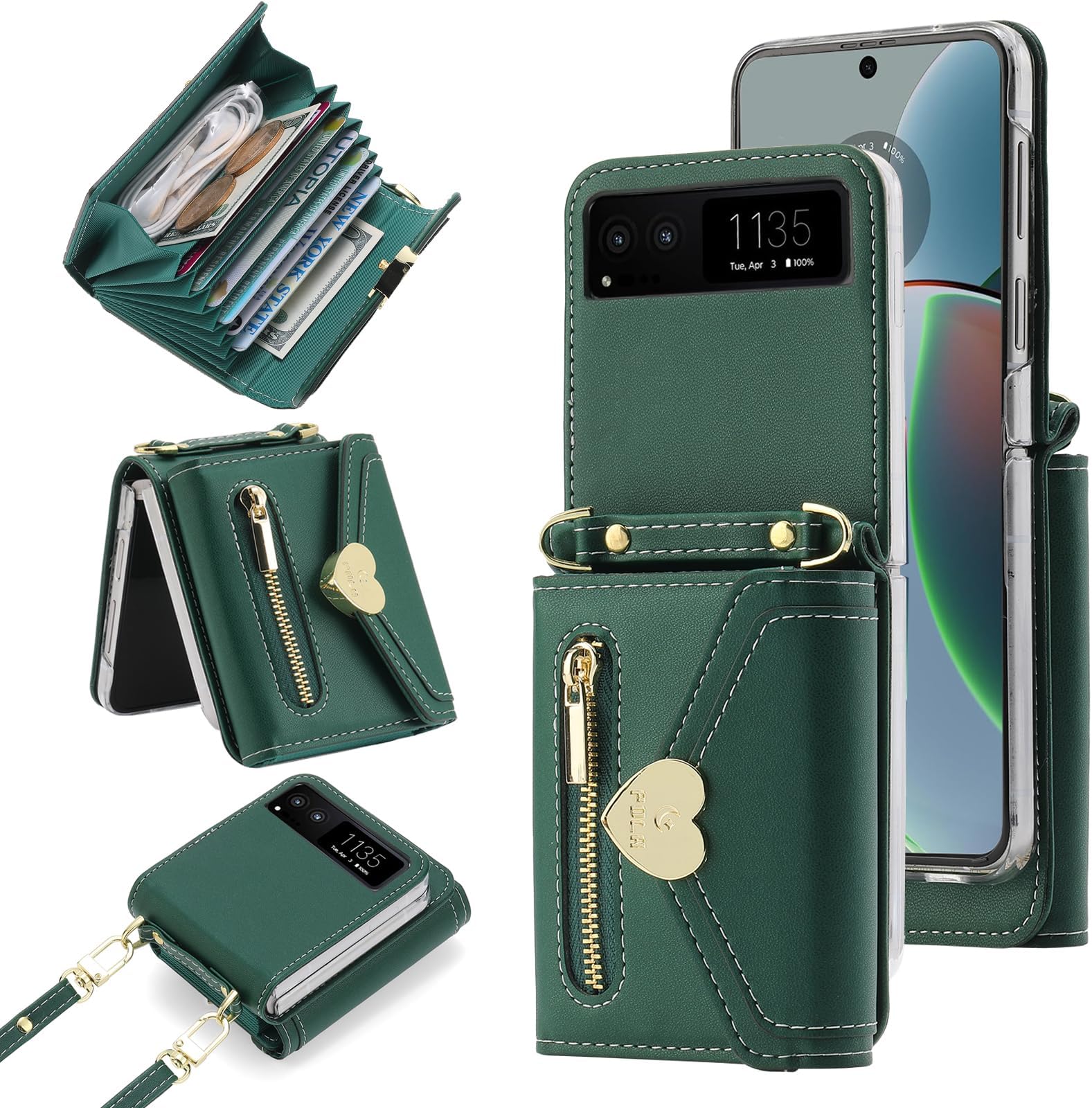 Amazon.com: YQODSZ for Motorola Razr 2023 Wallet Case with Crossbody ...