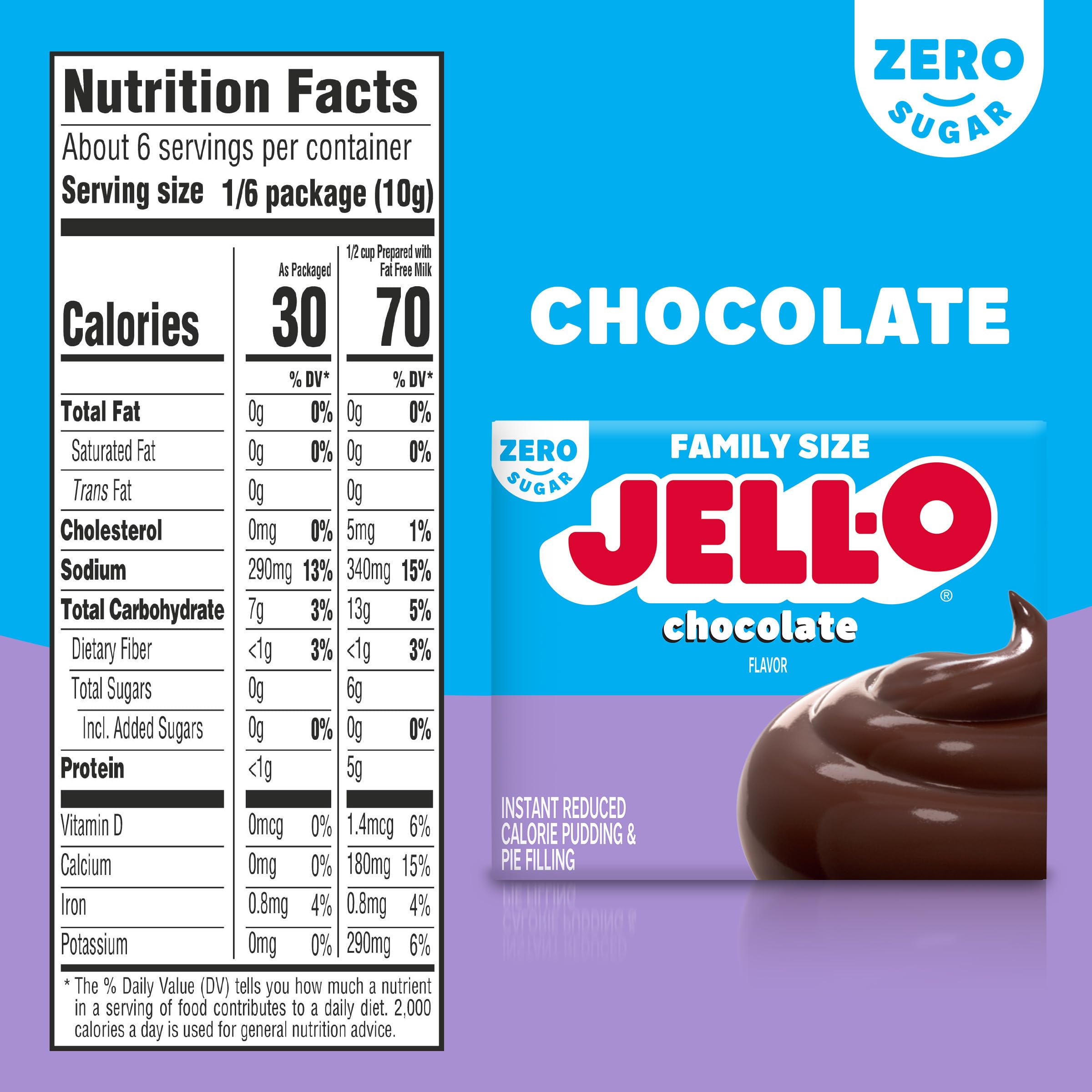 Jello Chocolate Pudding Nutrition Label Chocolate Pudding Sugar Free