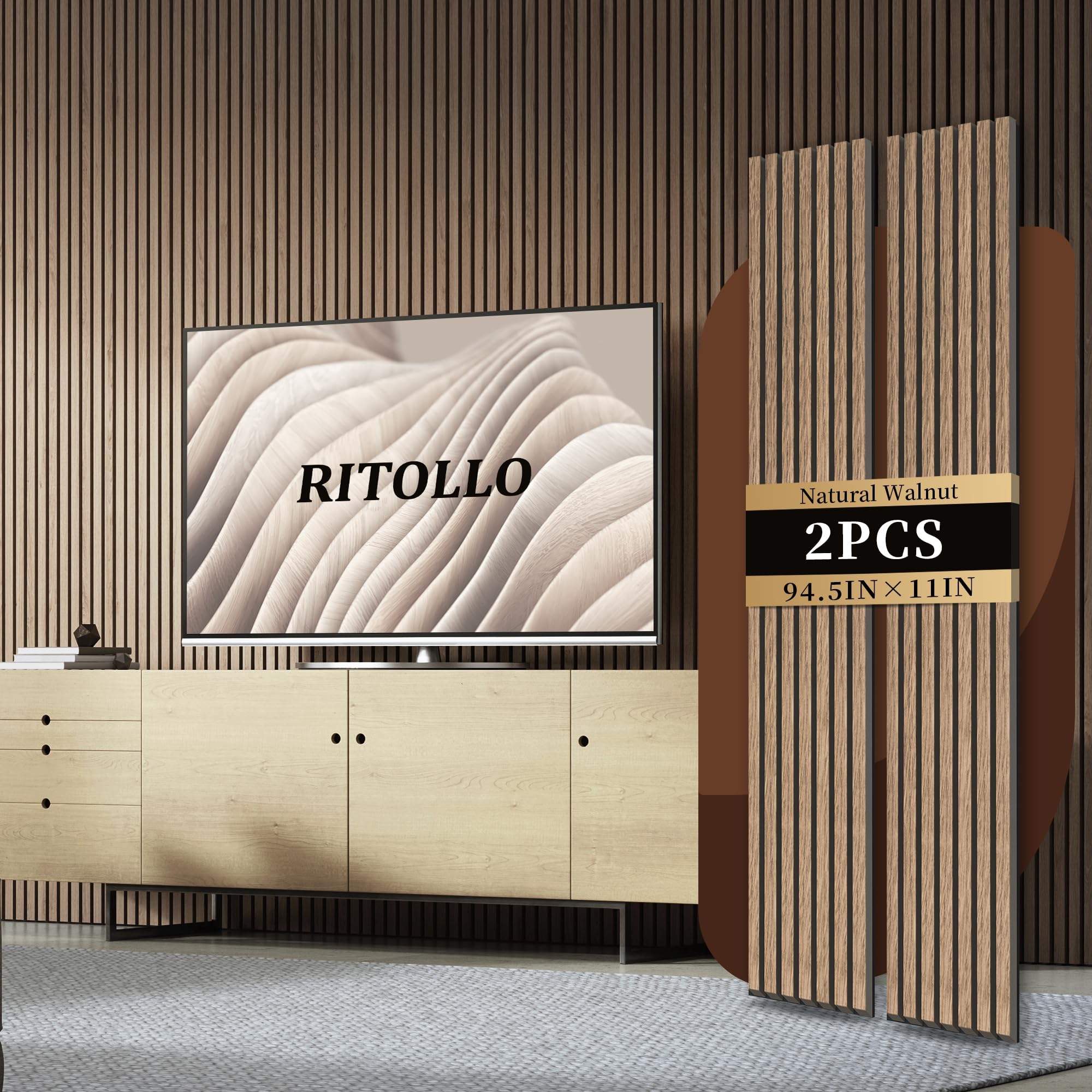 Amazon.com: Sonolok Acoustic Slat Panel Set 4-Pack 15.5 Square Feet ...