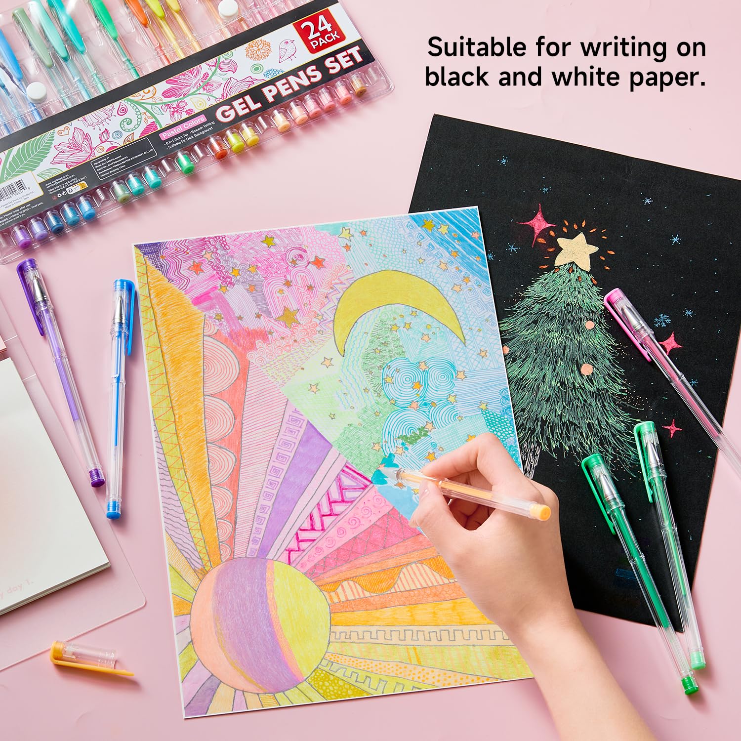 Snapklik.com : Pastel Gel Pens, 24 Pastel Milky Colors Gel Pen For ...