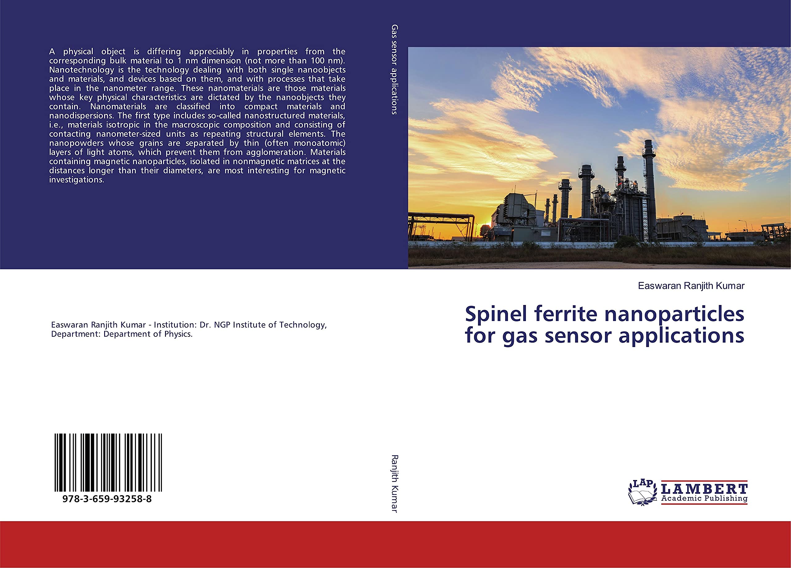 Spinel ferrite nanoparticles for gas sensor applications : Easwaran ...
