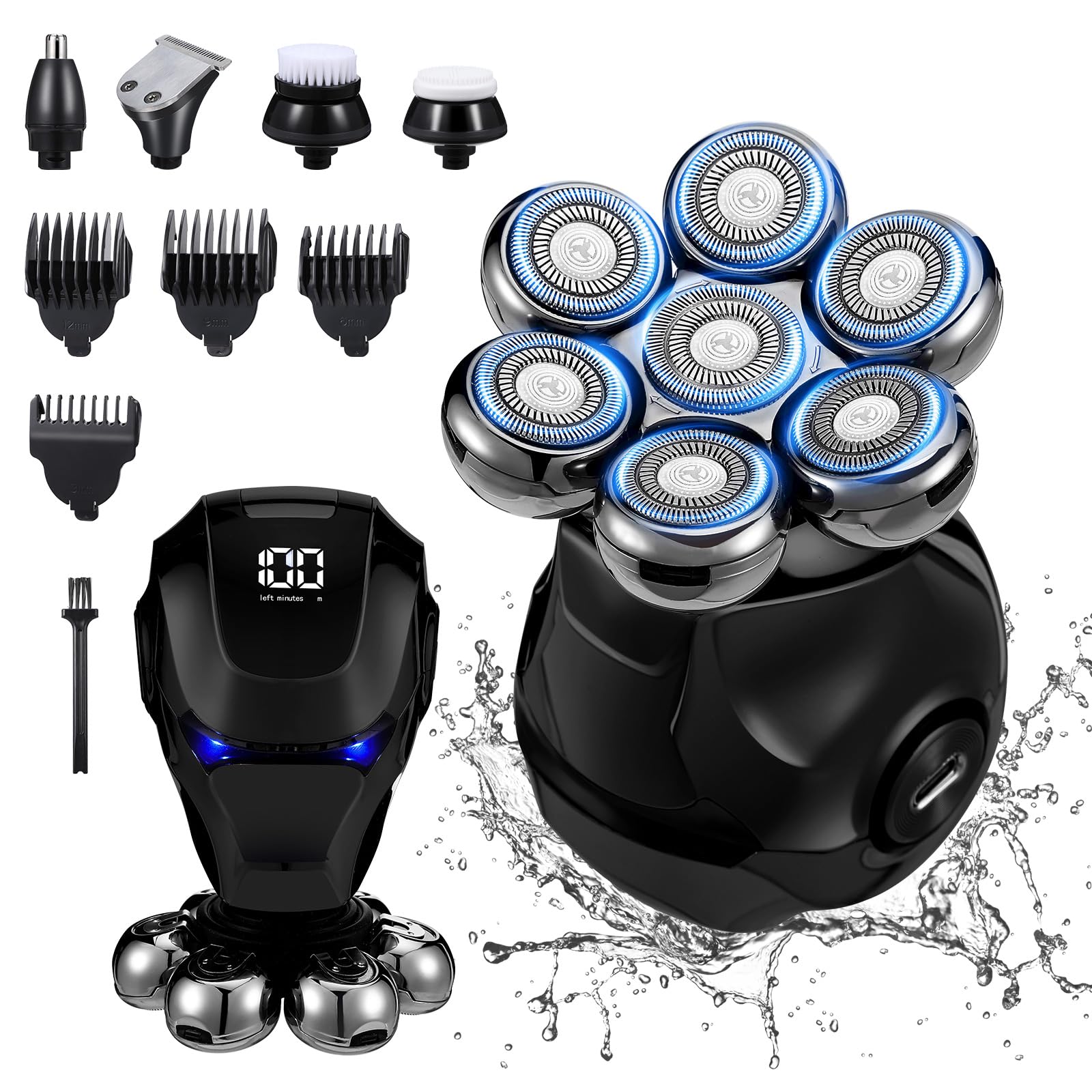 Snapklik.com : Head Shavers For Bald Men,BestMal 6 In 1 Head Shaver 7D ...
