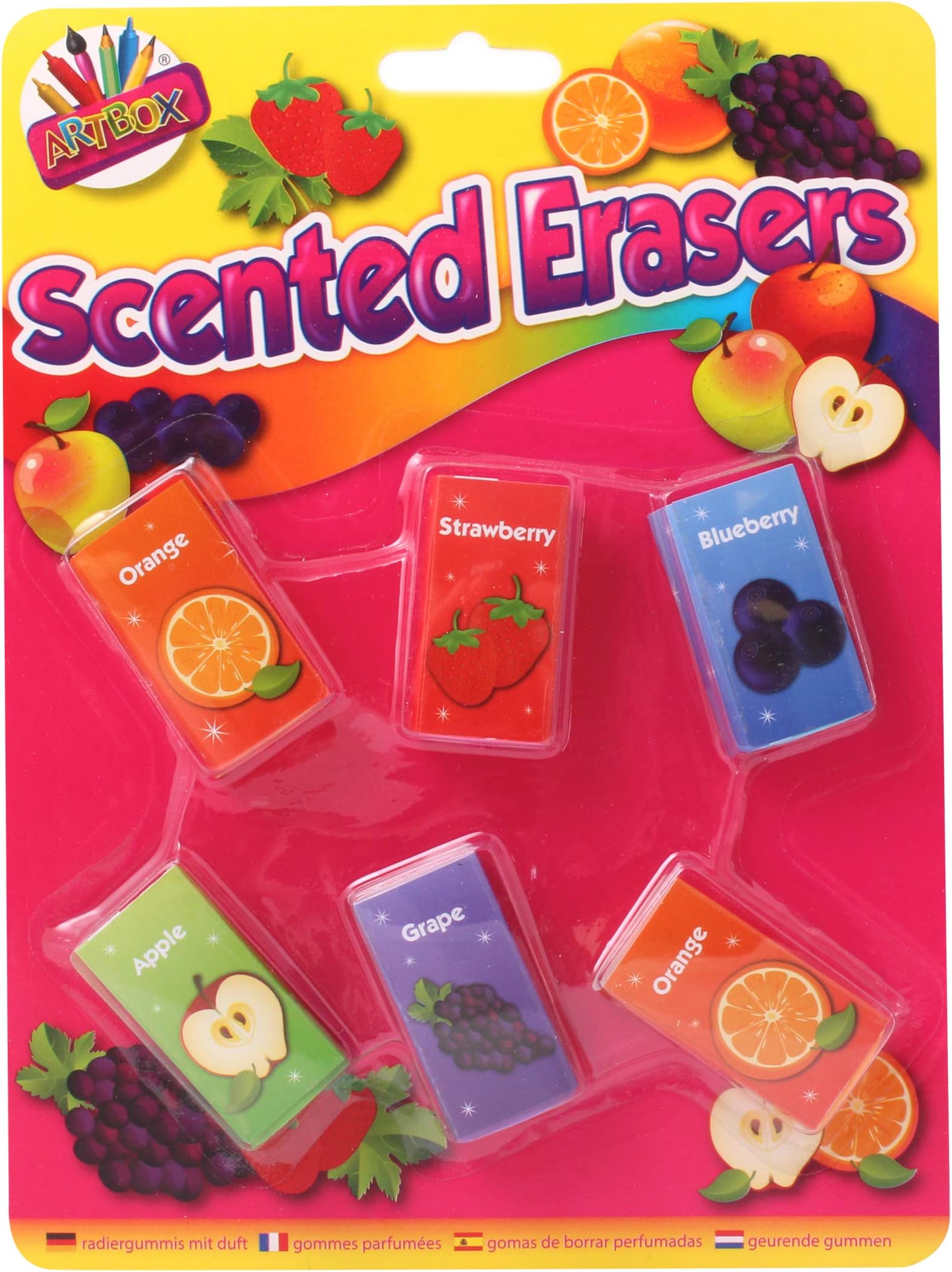 ARTBOX Scented Novelty Eraser (Pack of 6), Orange, 4175 : Amazon.co.uk ...