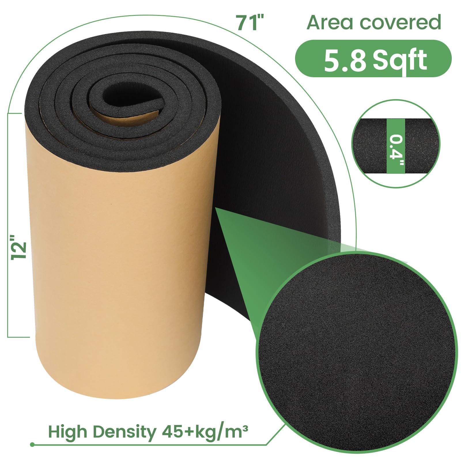 Snapklik.com : Kaqiluo High Density Self-Adhesive Sound Insulation ...