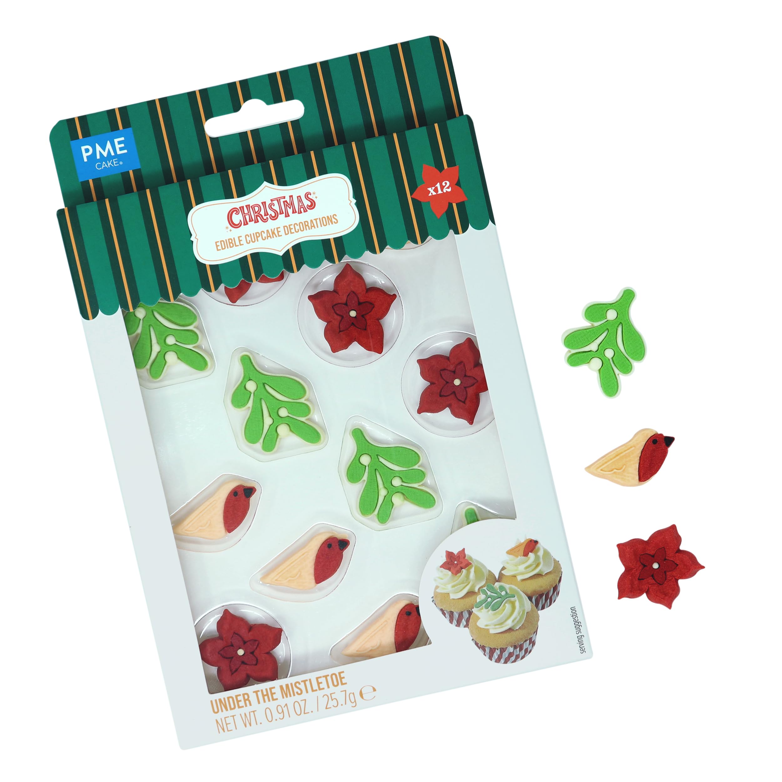 Amazon.com: PME Christmas Edible Sugar Decorations - Under the ...