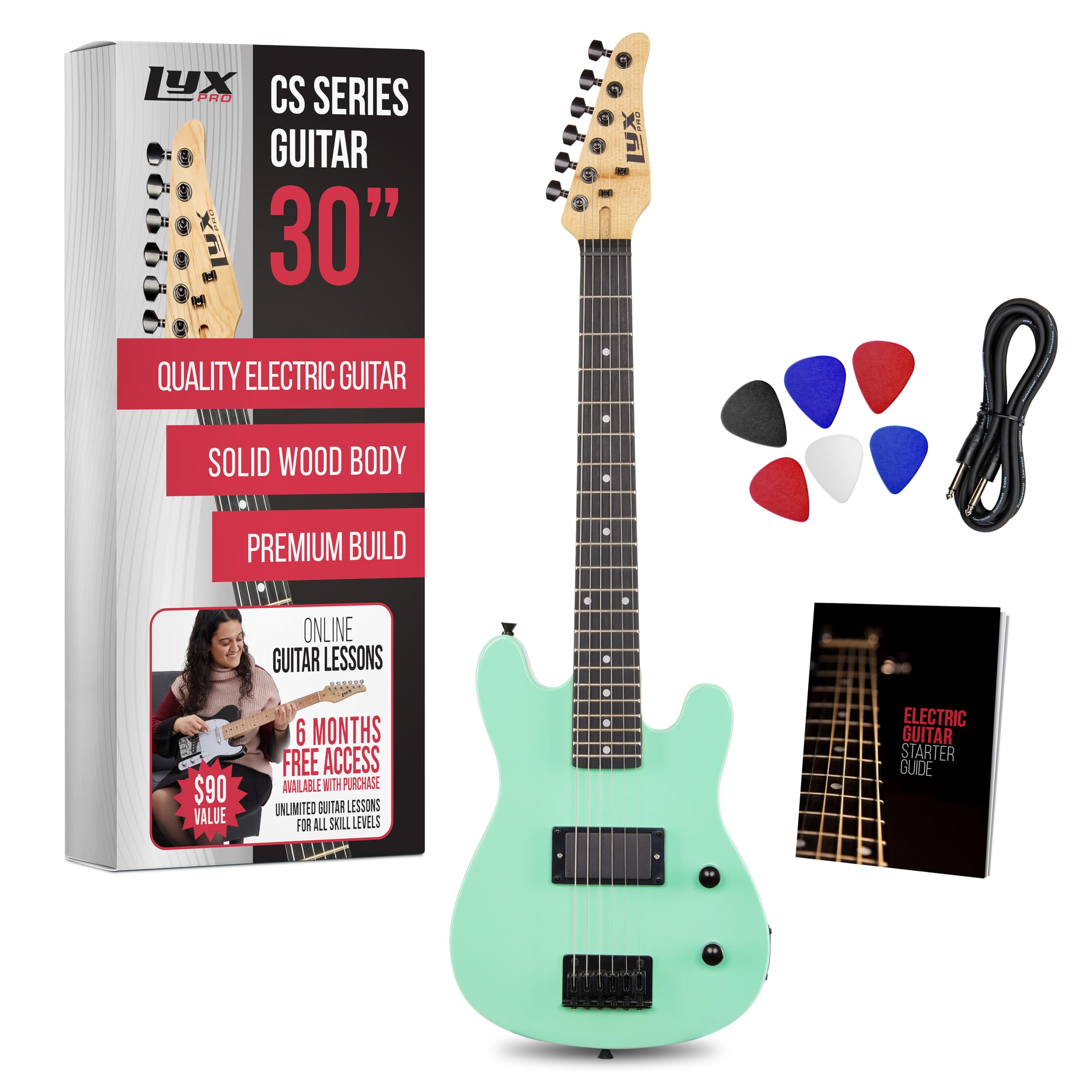 Snapklik.com : LyxPro CS 30” Electric Guitar Kit For Beginner, Intermediate & Pro Players
