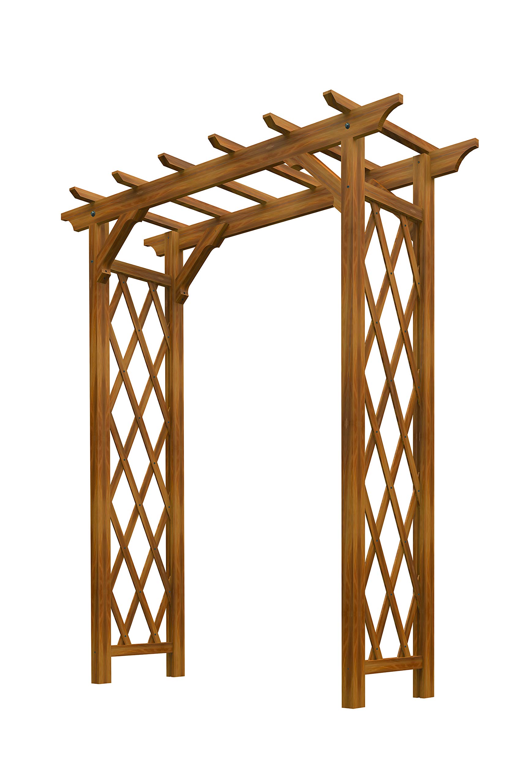 Snapklik.com : Vita Heartwood Cedar Wood Arbor 55" X 88" Golden Brown ...