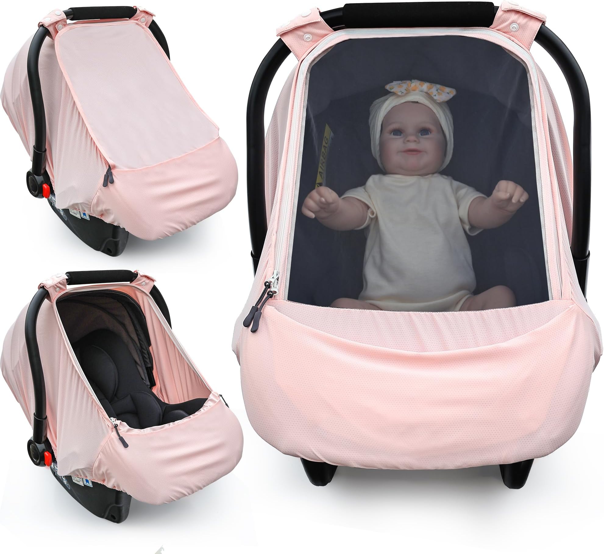 Amazon.com: Baby Car Seat Cover,Sunproof Car Seat Canopy for Babies ...