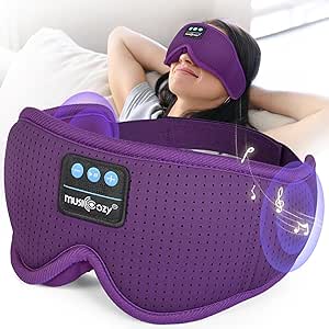 Amazon.com: MUSICOZY White Noise Sleep Mask Headphones with 16 Soothing ...