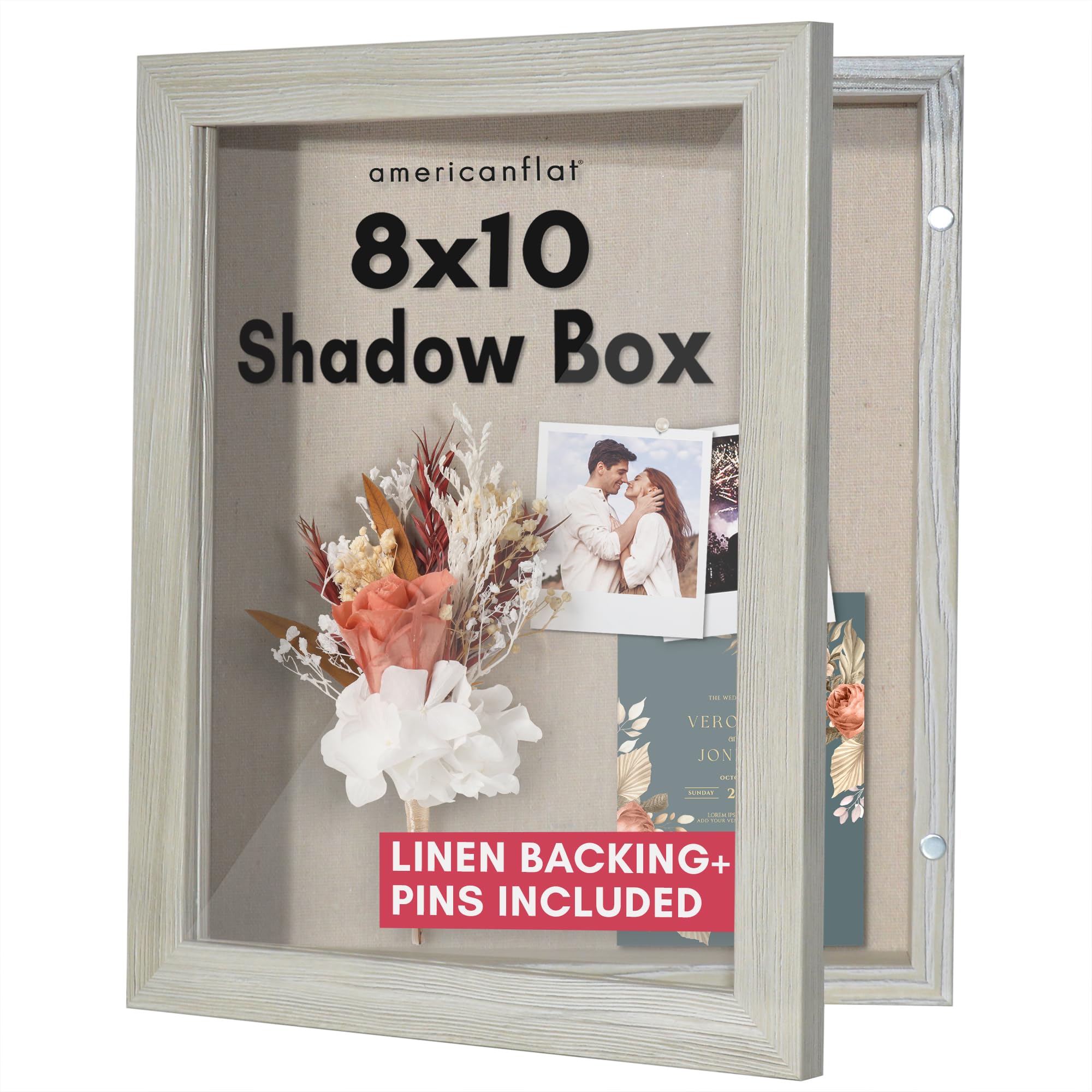 Snapklik.com : Americanflat Front Opening 8x10 Shadow Box Frame