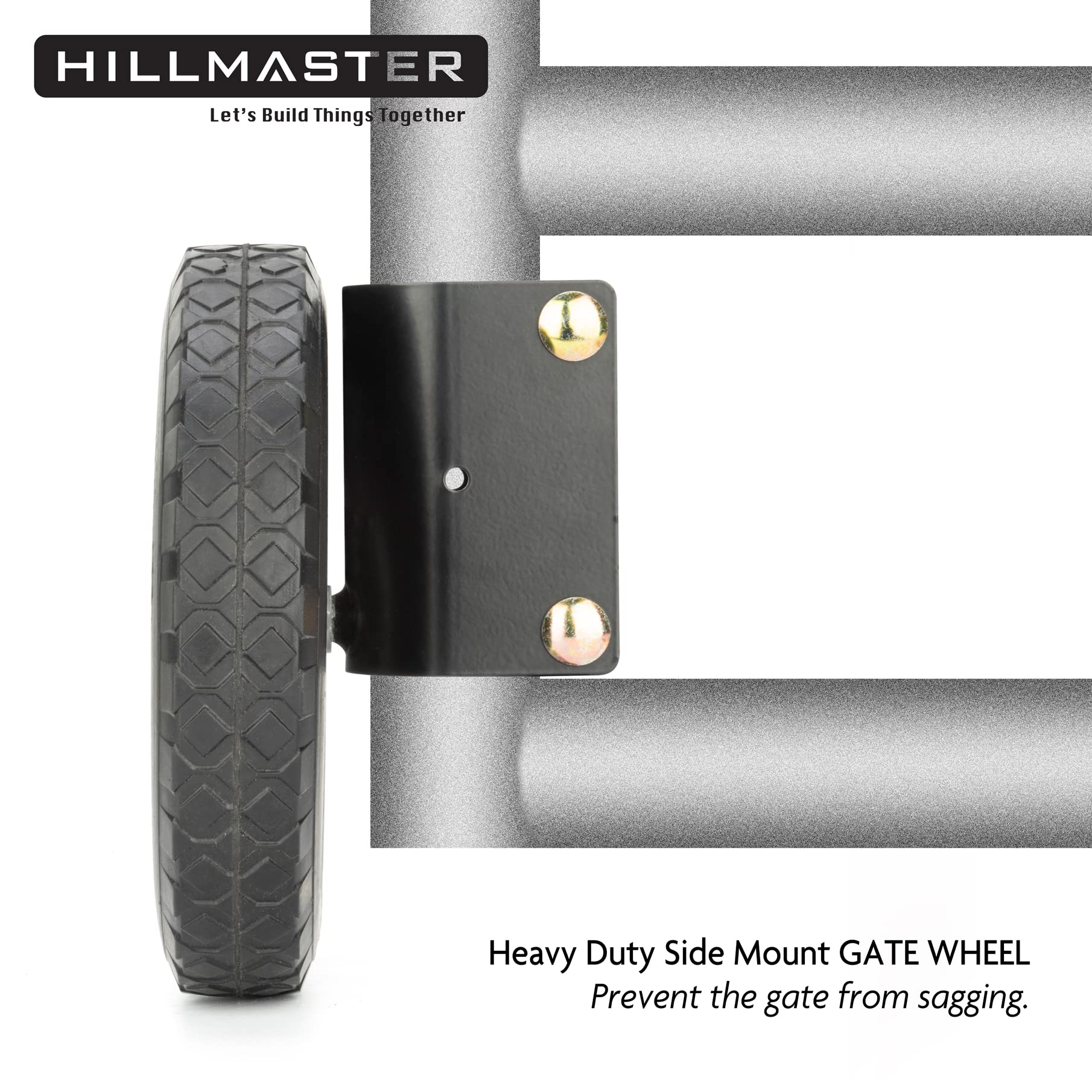 Snapklik.com : HILLMASTER 8 Inch Gate Wheel Gate Caster Kit