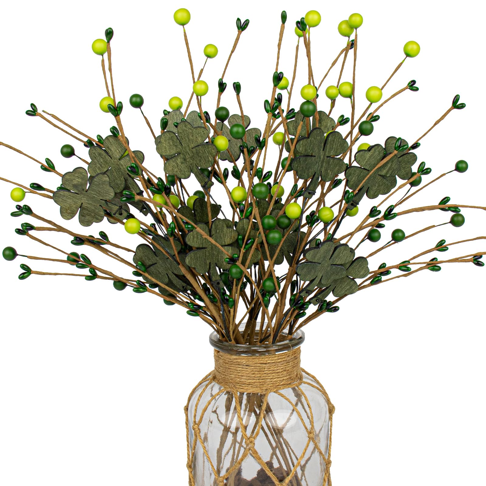 Amazon.com: Yawwind 12 PCs St Patricks Day Florals 17 Inches Shamrock ...