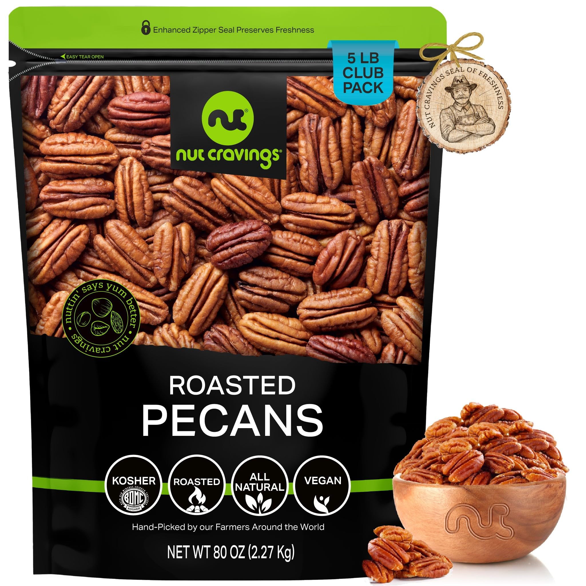 Nut Cravings Pecans Halves Roasted And Unsalted No Shell 80oz | Desertcart PAKISTAN