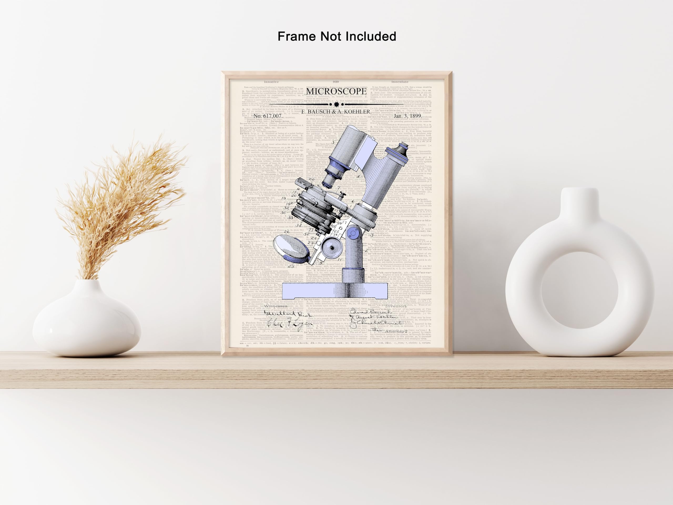 Snapklik.com : Dictionary Art Poster - Microscope Blueprint Print ...
